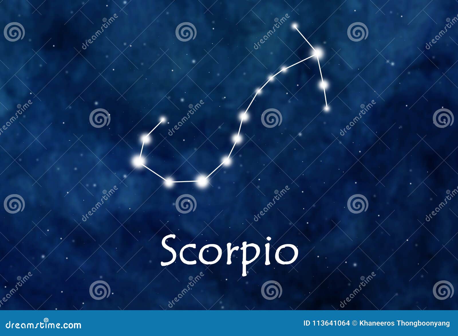 Scorpio Horoscope or Zodiac or Constellation Illustration Stock ...