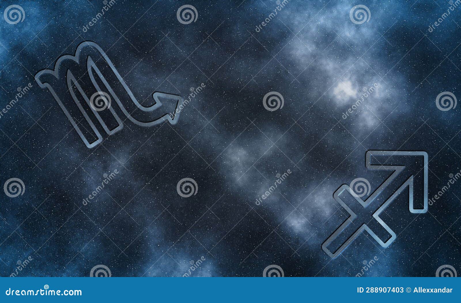 Scorpio and Sagittarius Compatibility Stock Illustration - Illustration ...