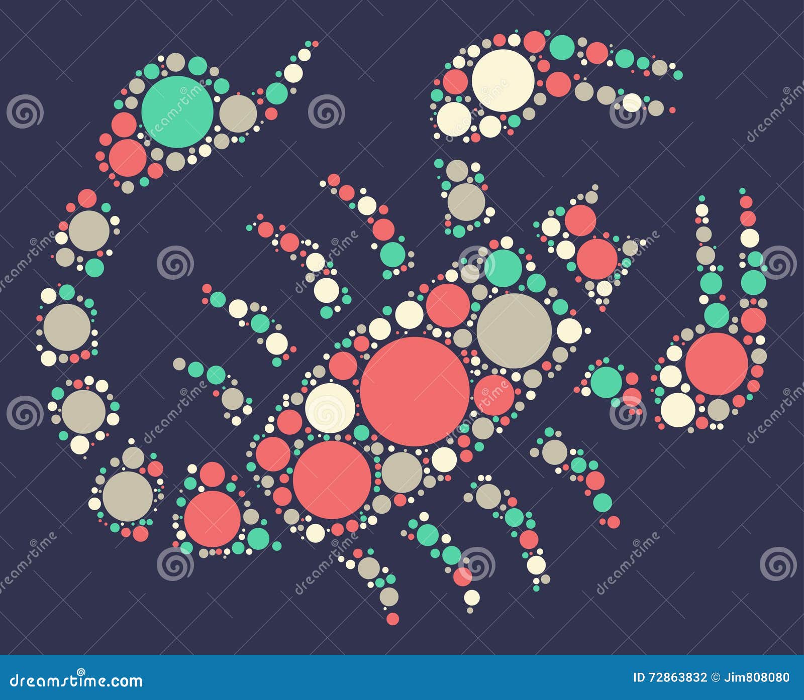 Scorpio Shape Vector Design Stock Vector - Illustration of calendar ...