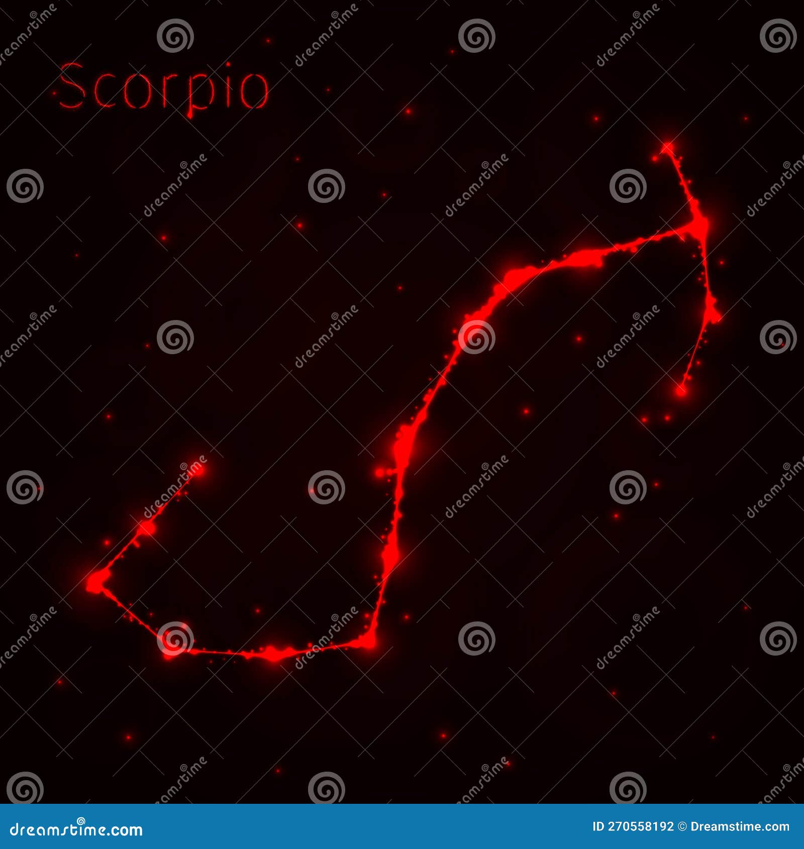 Scorpio Silhouette of Lights Stock Vector - Illustration of glowing ...