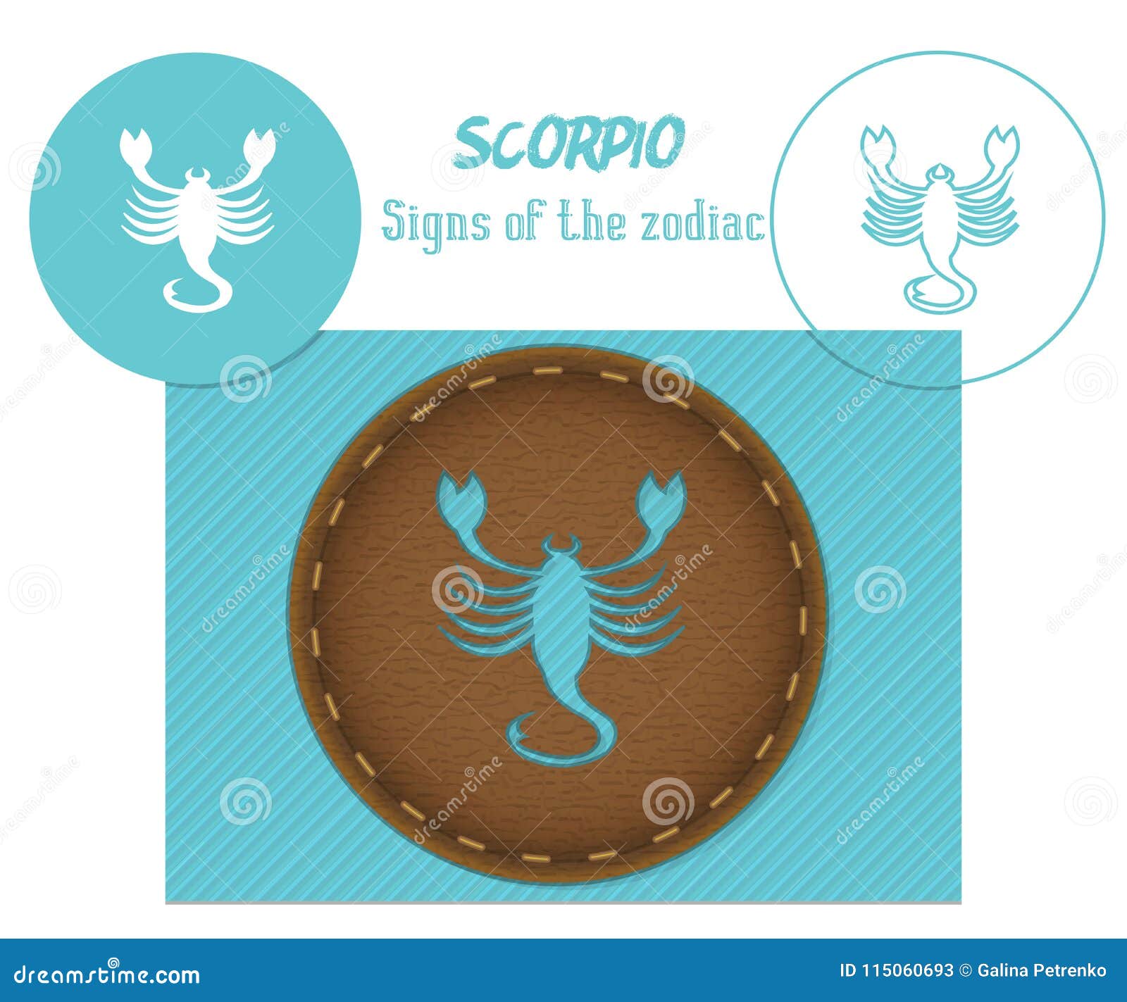 Scorpio Sinais Do Zodíaco Corte Do Laser E Ilustração Stock ...