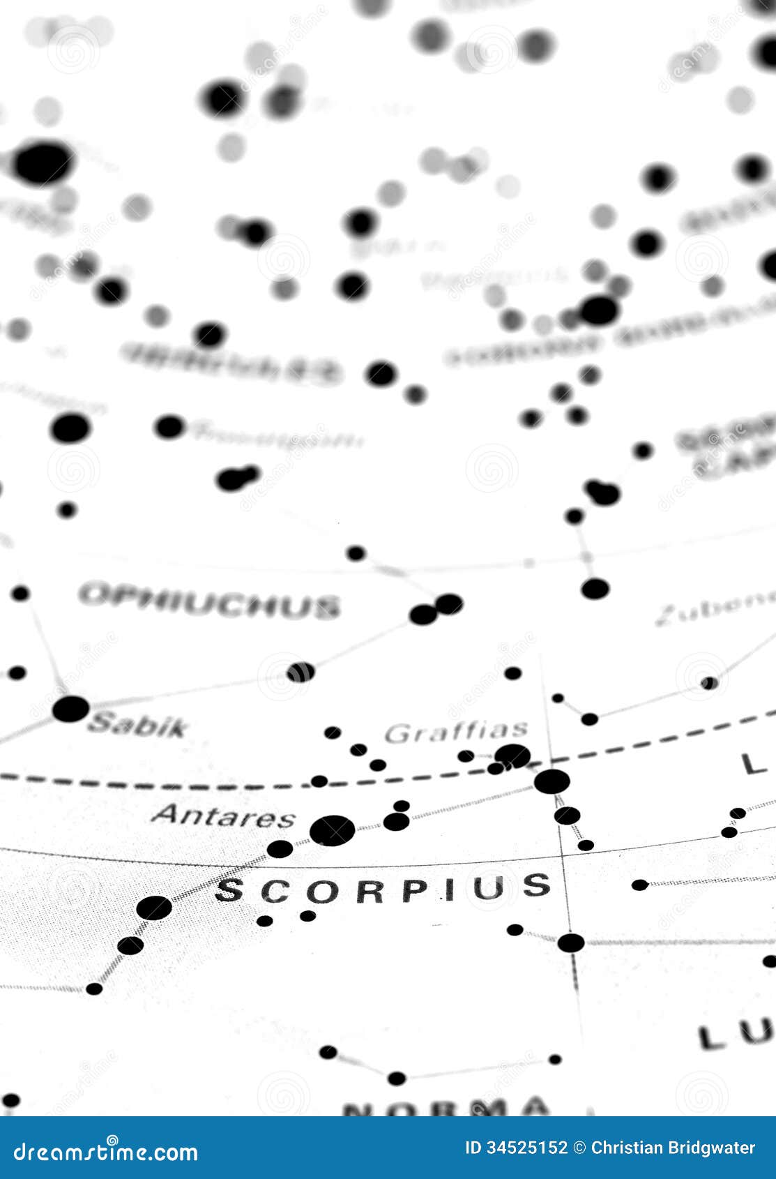 Scorpio on star map B stock photo. Image of sign, star - 34525152