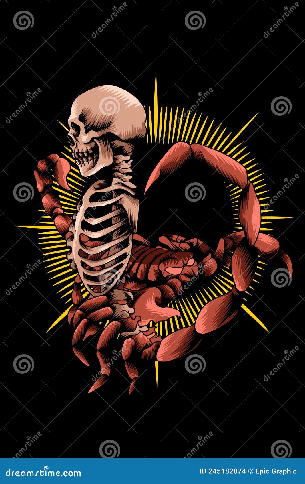 Scorpio Zodiac Sign Vector Illustration Stock Vector - Illustration of ...