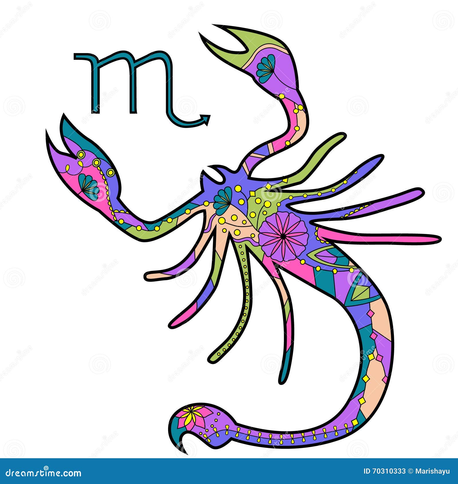 Scorpio stock illustration. Illustration of graphic, circle - 70310333
