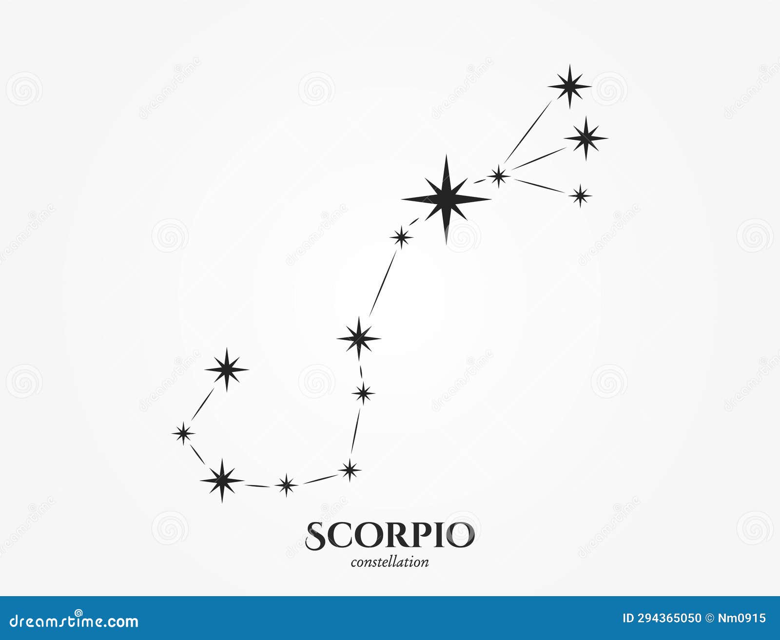 Scorpio Zodiac Constellation. Astrological and Horoscope Symbol. Vector ...