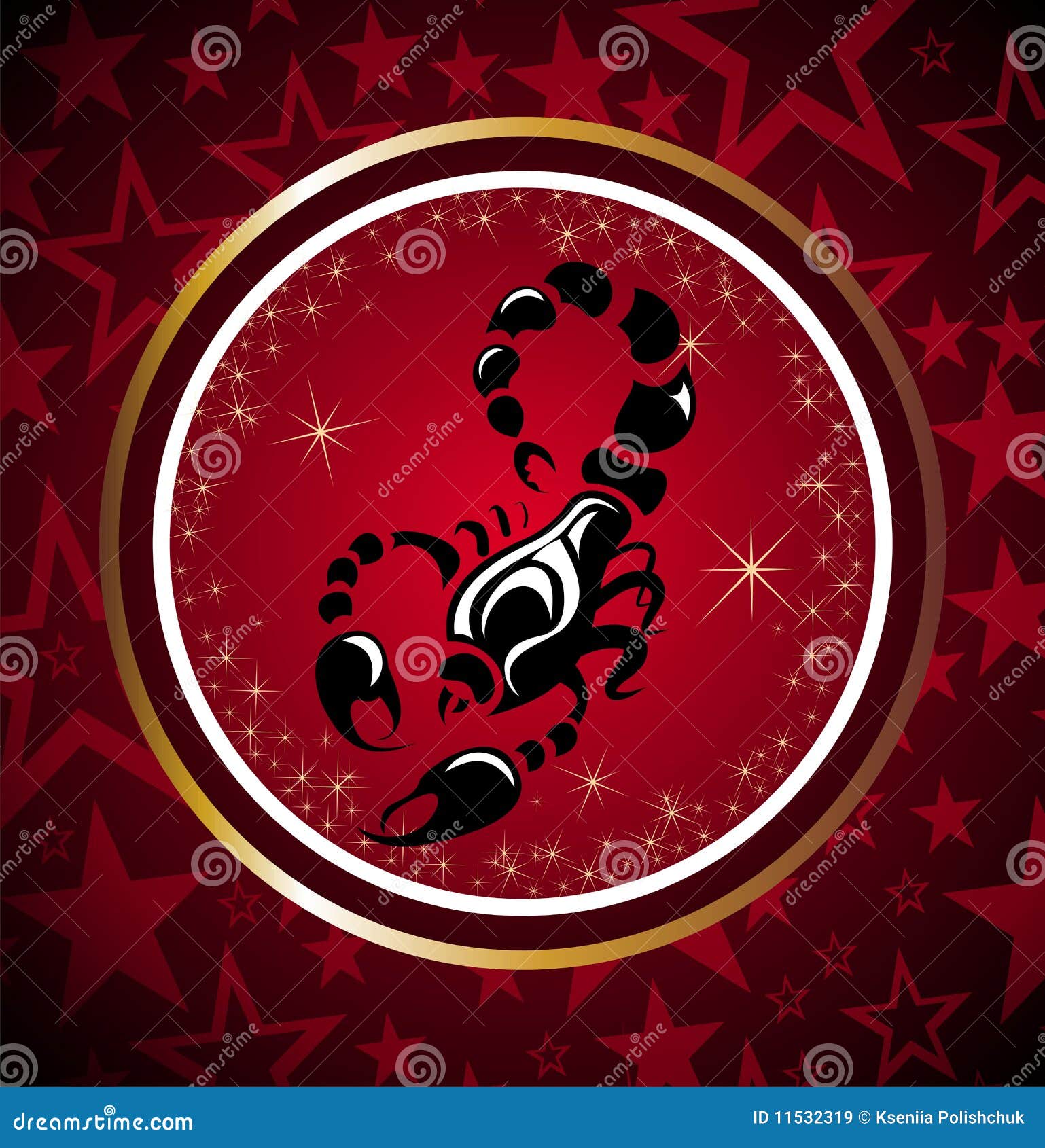 Scorpio zodiac sign stock vector. Illustration of universal - 11532319