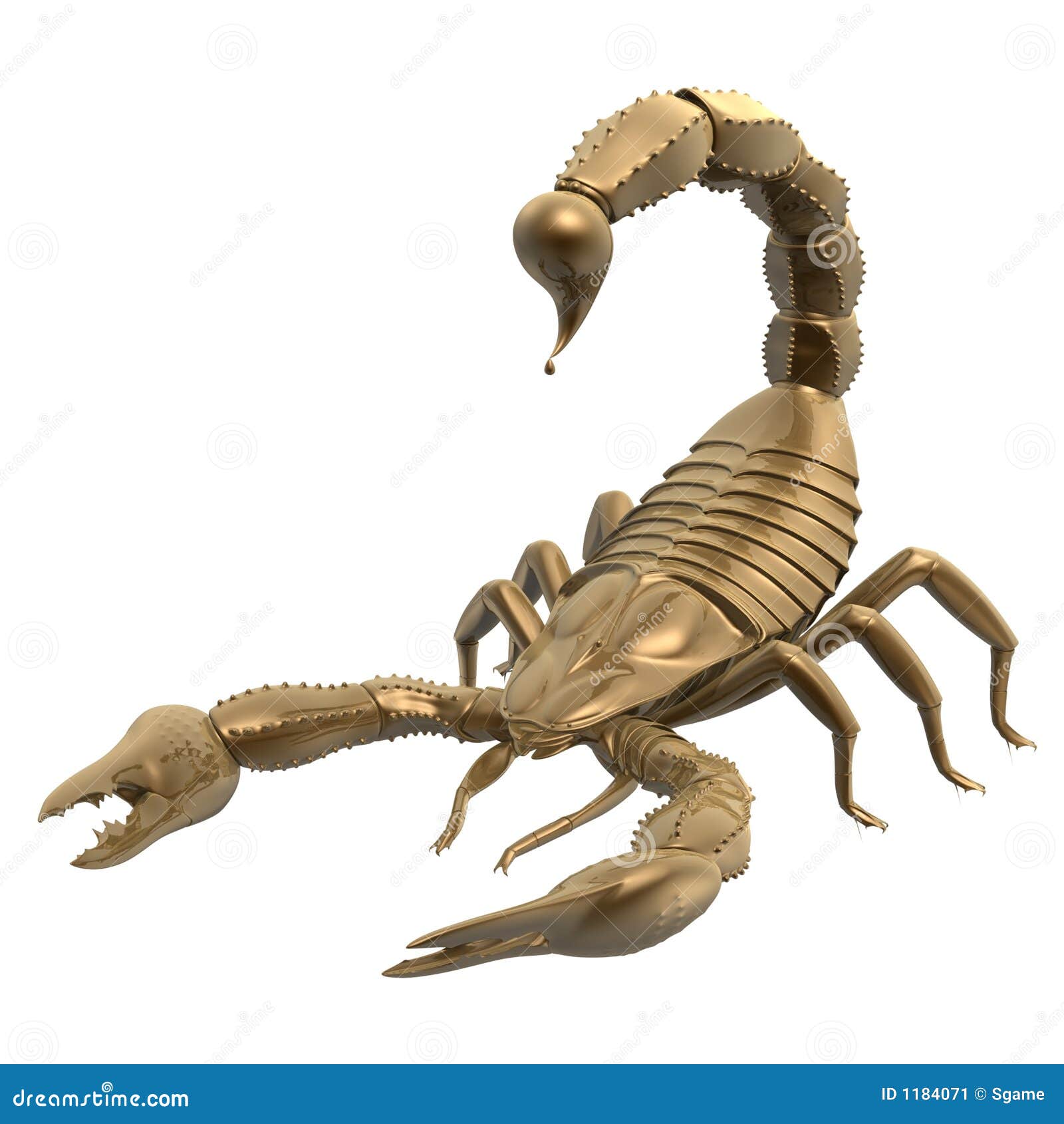 Red Dangerous Scorpion Vector Illustration | CartoonDealer.com #94296432