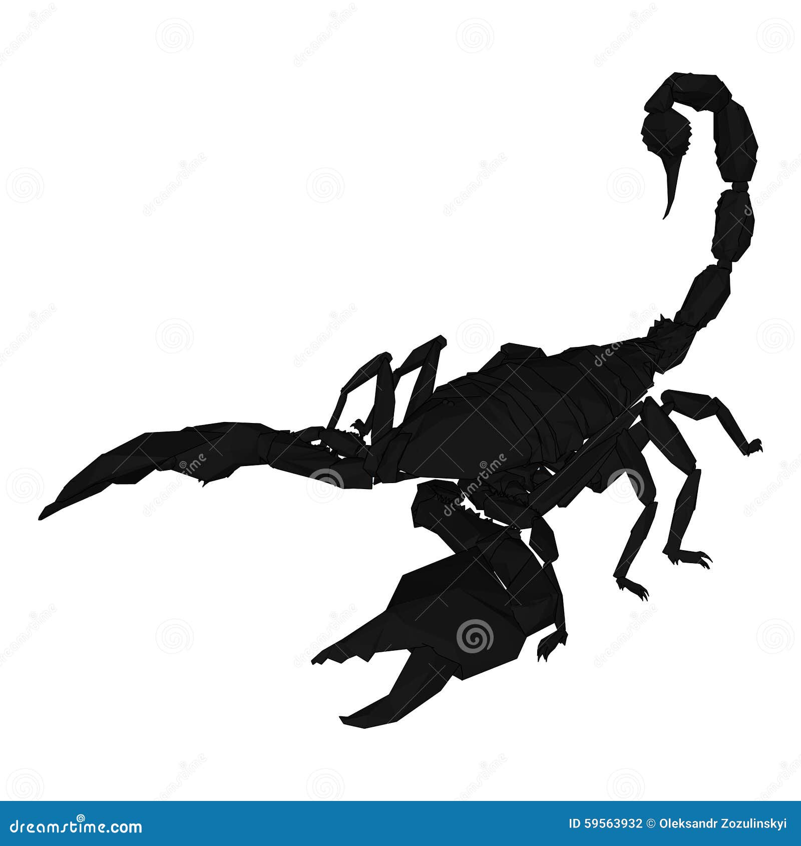 Scorpion Abstract On A White Backgrounds Vector Illustration ...