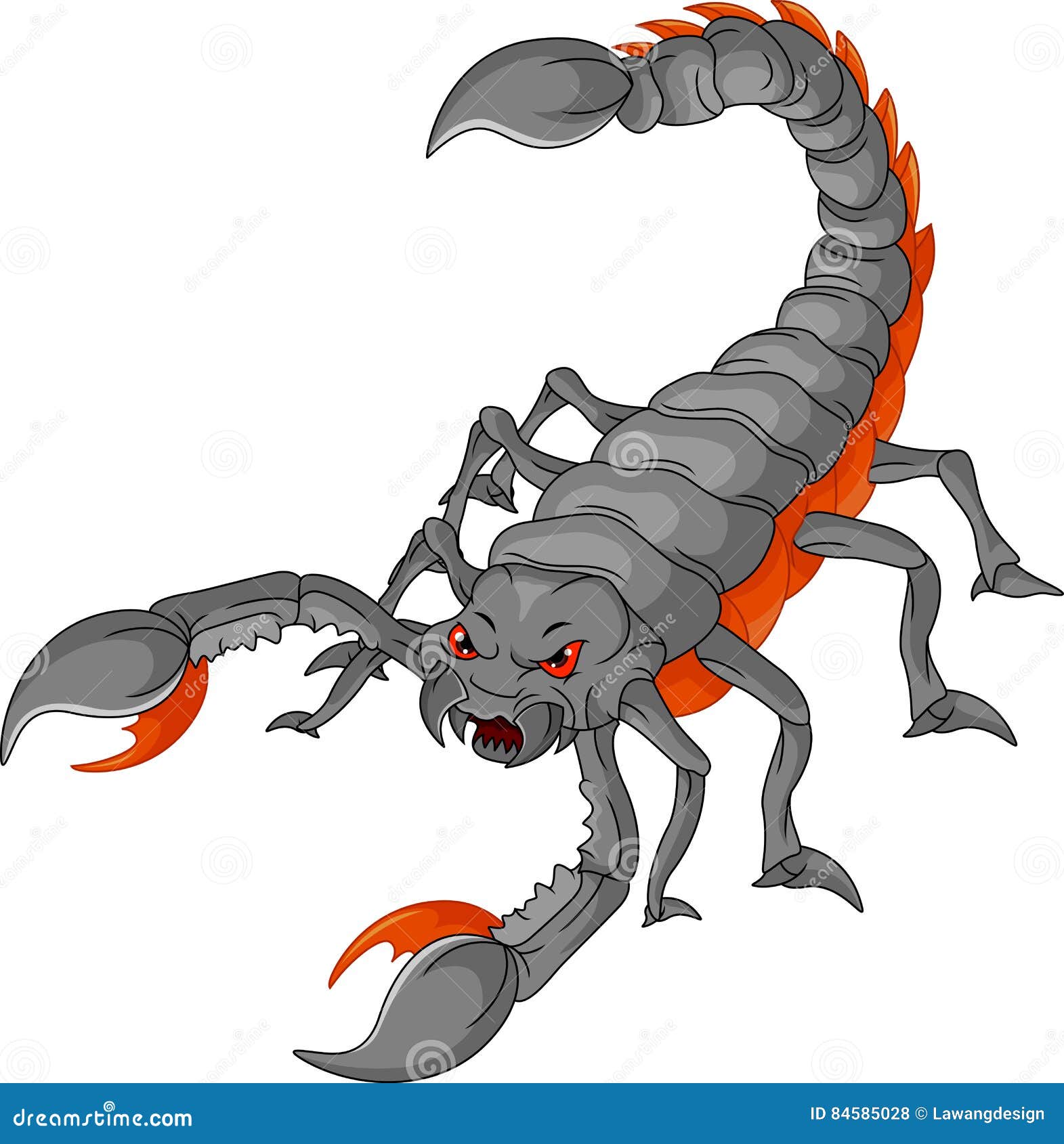 Scorpion cartoon stock vector. Illustration of animal - 84585028