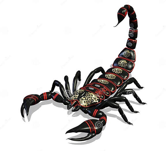 Scorpion - with Clipping Path Stock Illustration - Illustration of ...