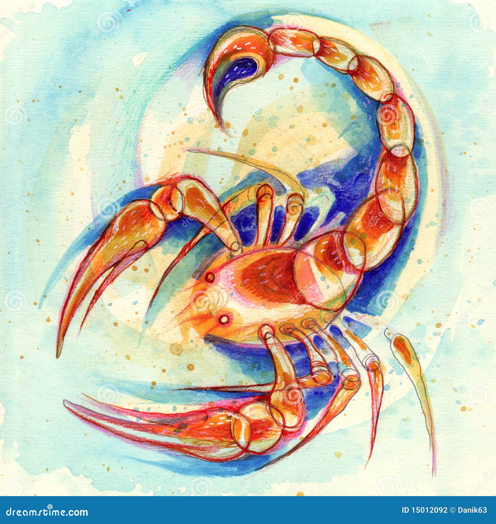 Scorpion De Signe De Zodiaque Illustration Stock - Illustration du ...
