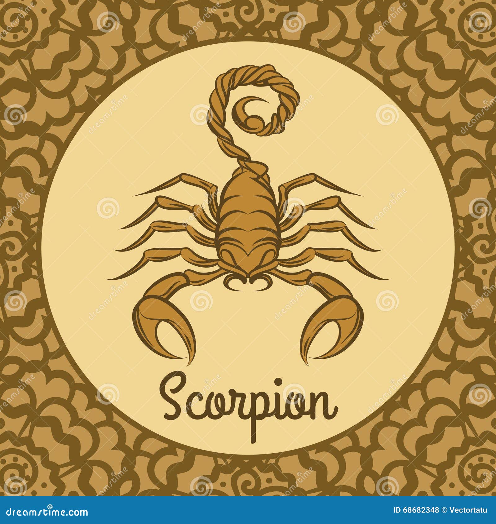 Scorpion Label Belt Buckle Old West Cowboy Style Tag Design Stylized ...