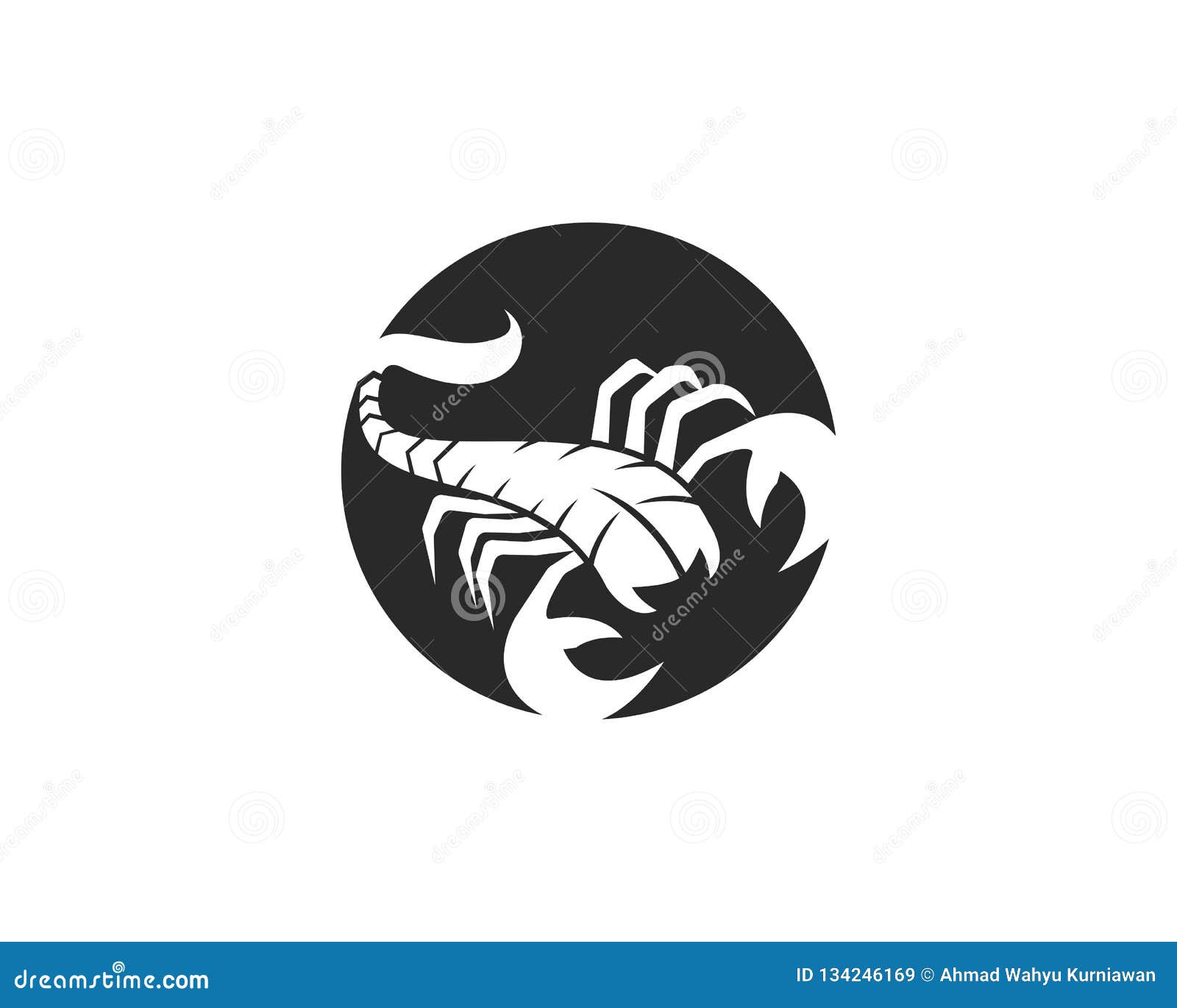 Scorpion Logo Template stock vector. Illustration of cartoon - 134246169