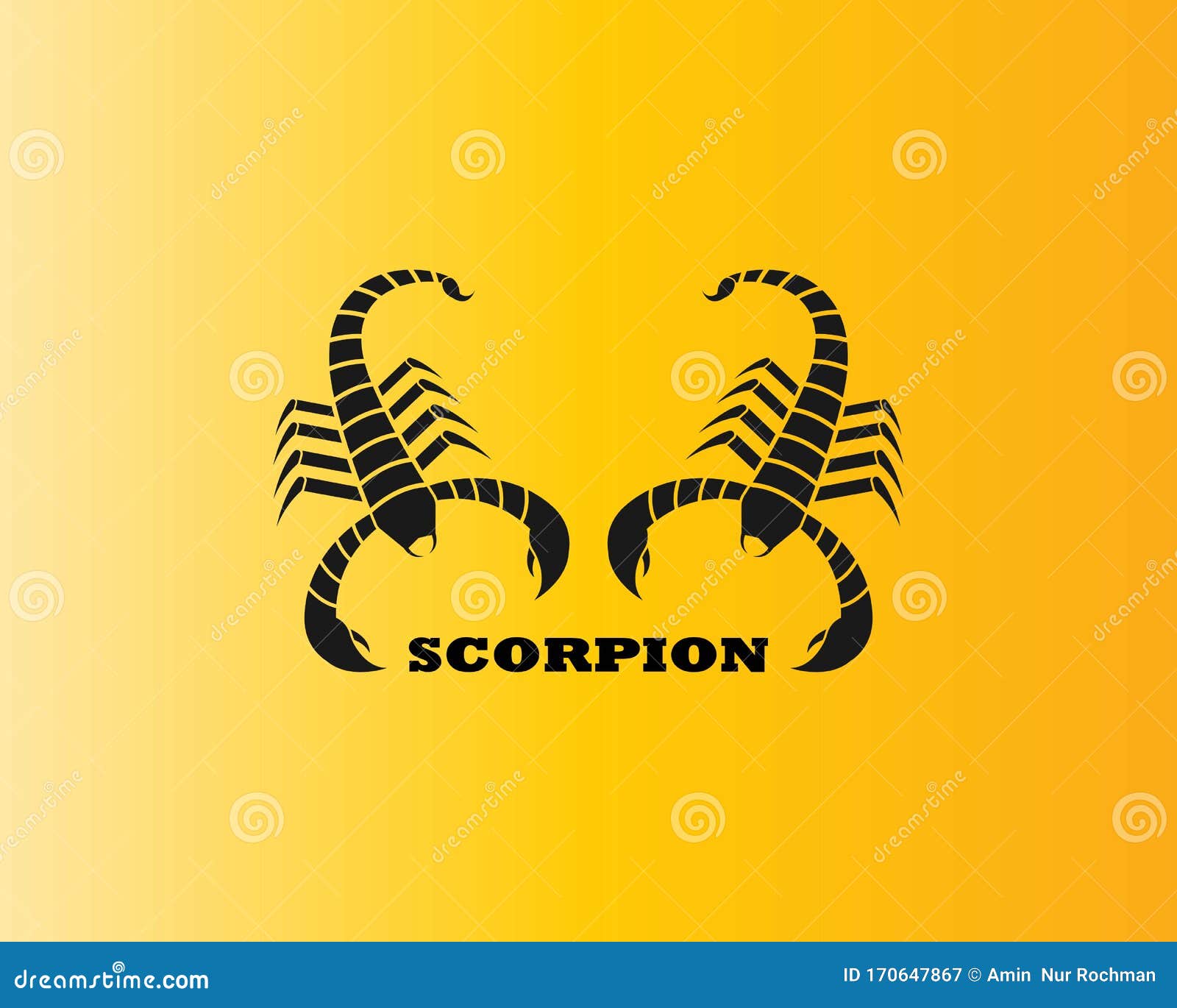 Scorpion Logo Template stock vector. Illustration of tail - 170647867