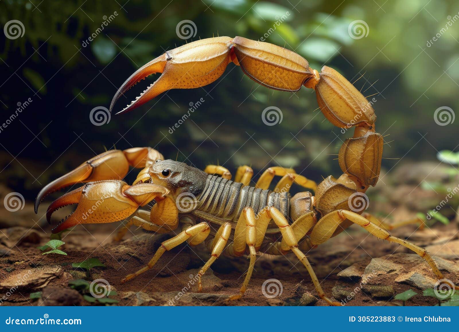 Scorpion Moving Across Sand Stock Illustration - Illustration of ...