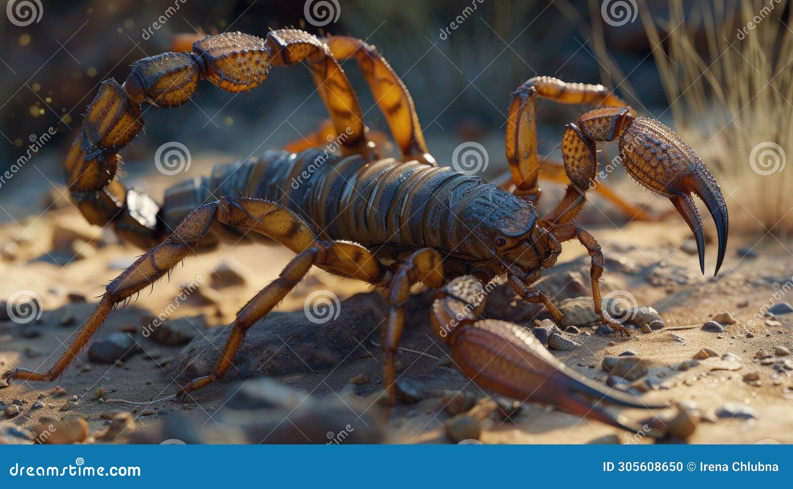 Scorpion Moving Across Sand Stock Illustration - Illustration of color ...