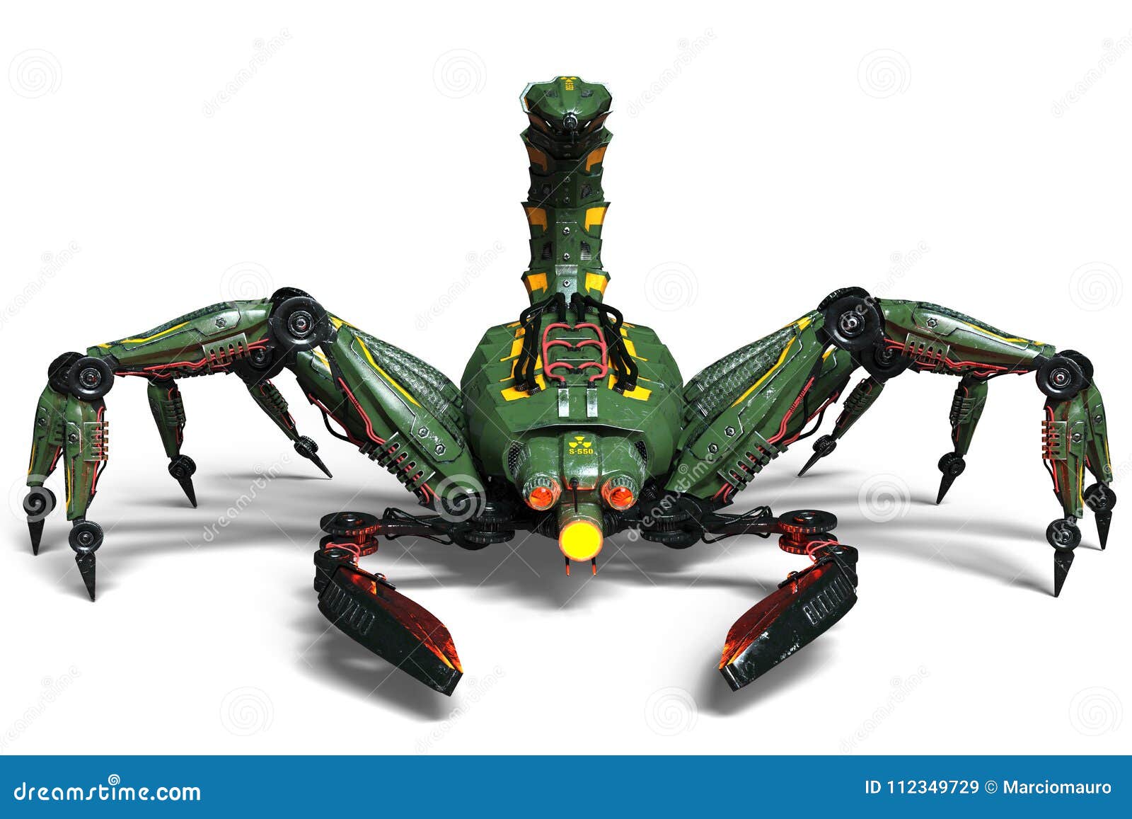 Scorpion Robot in a White Background Stock Illustration - Illustration ...