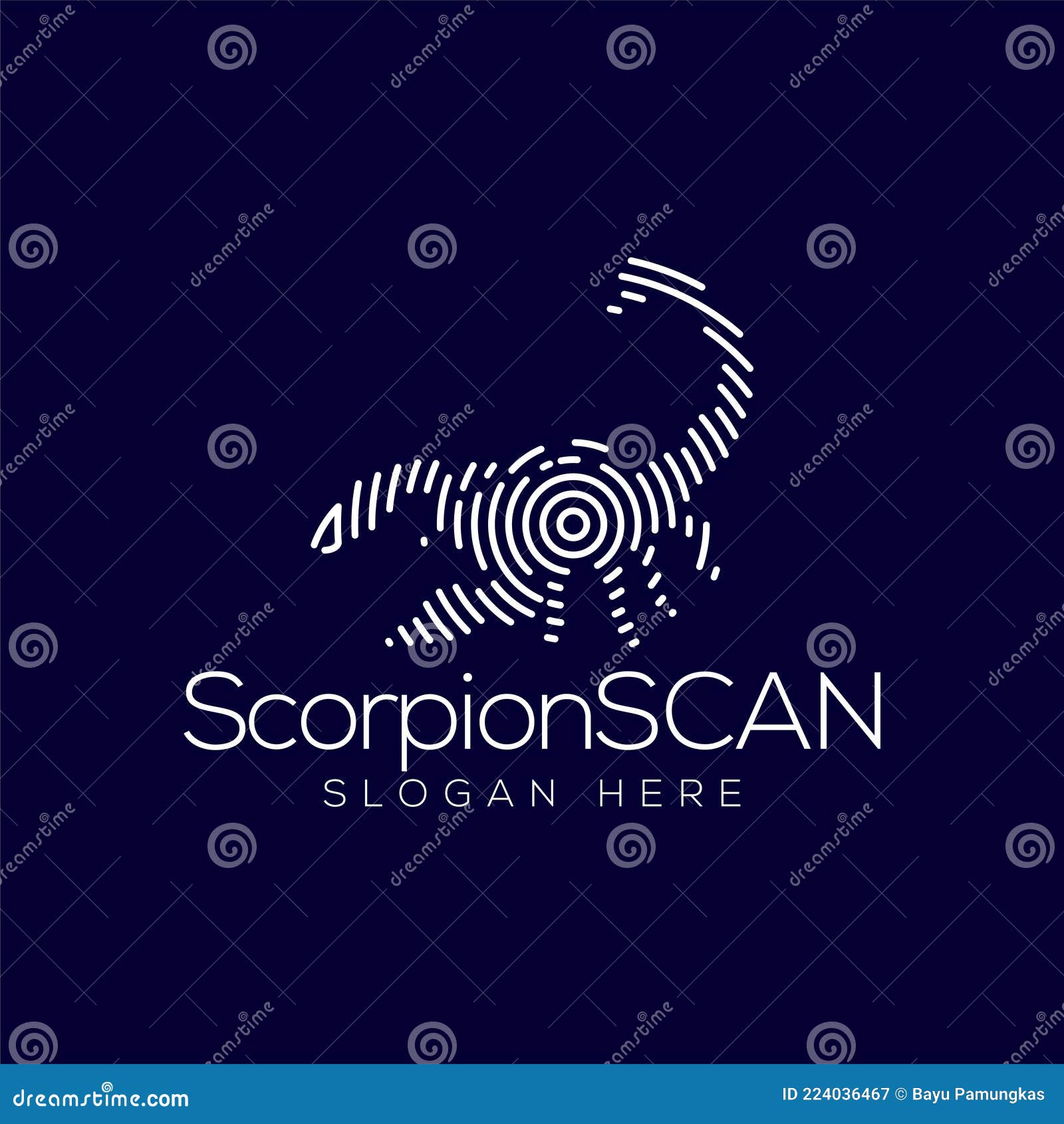 Scorpion Scan Technology Logo Vector Element. Animal Technology Logo Template Stock Vector ...