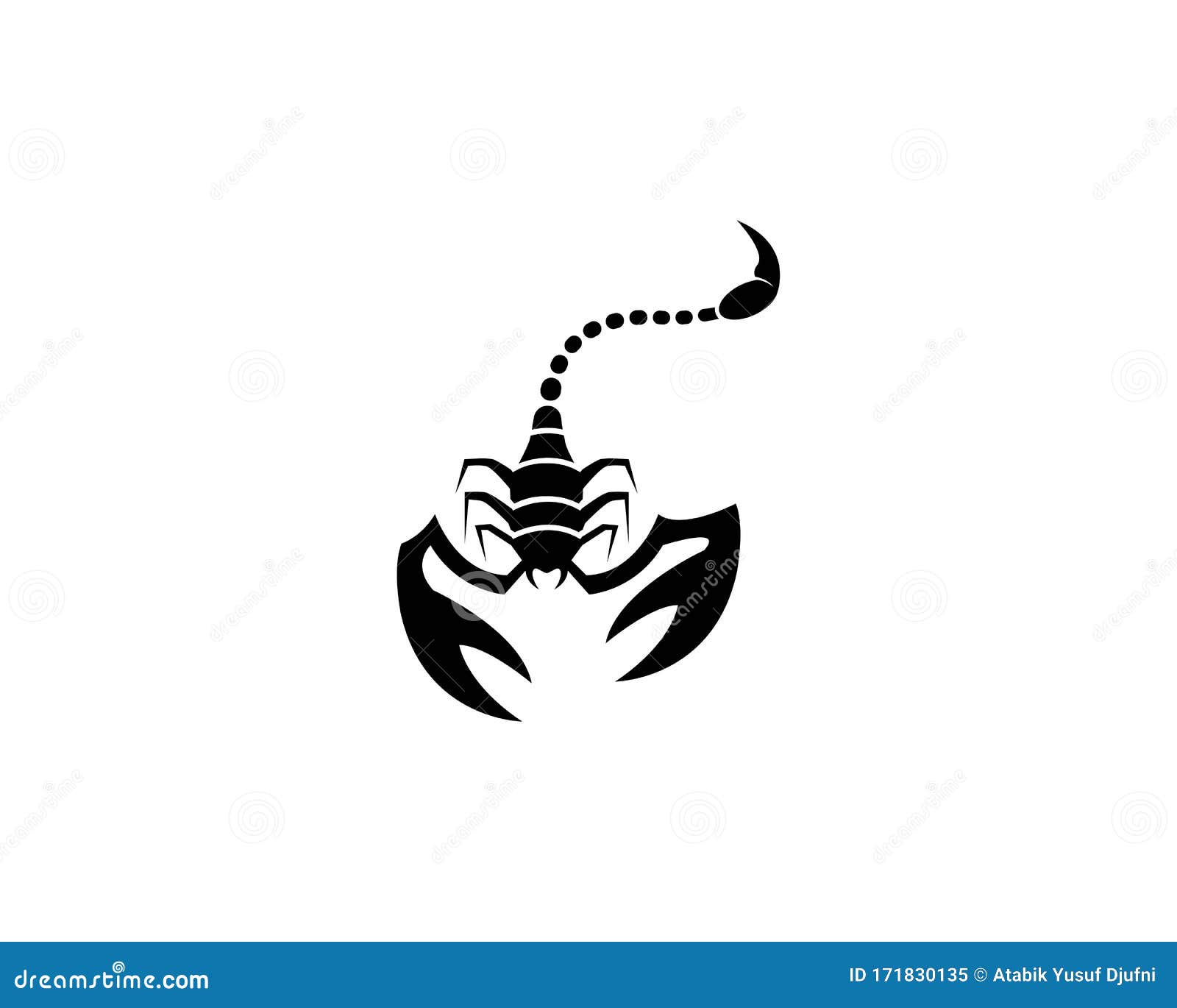 Scorpion Symbol Zodiac Icon Set White Color Illustration Flat Style ...