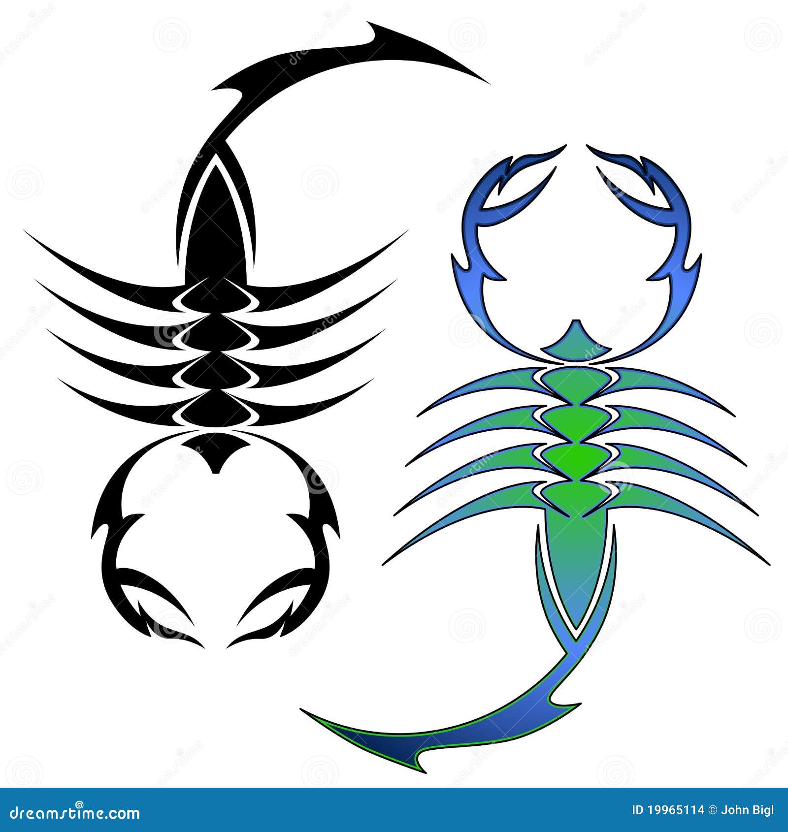 Scorpion symbols stock vector. Illustration of nature - 19965114
