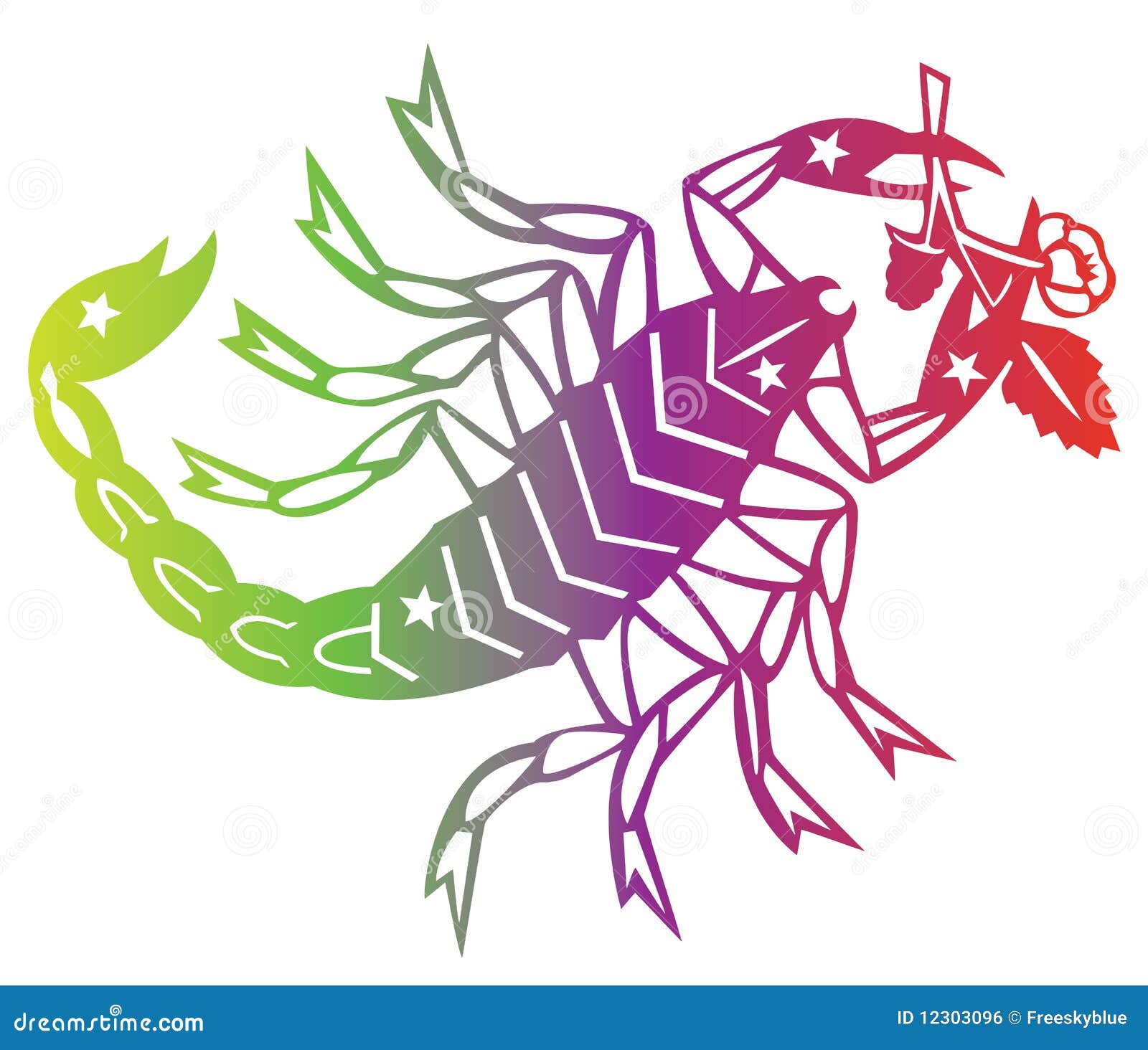 Scorpion Zodiac Sign stock illustration. Illustration of classic - 12303096