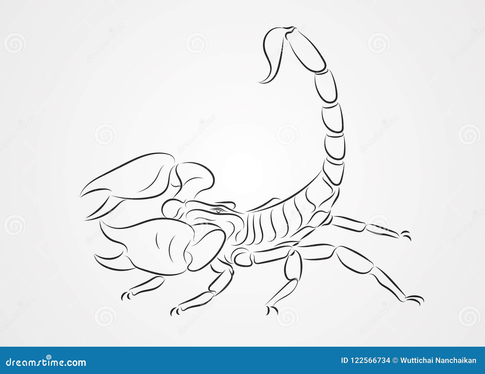 Scorpions line stock vector. Illustration of filigree - 122566734