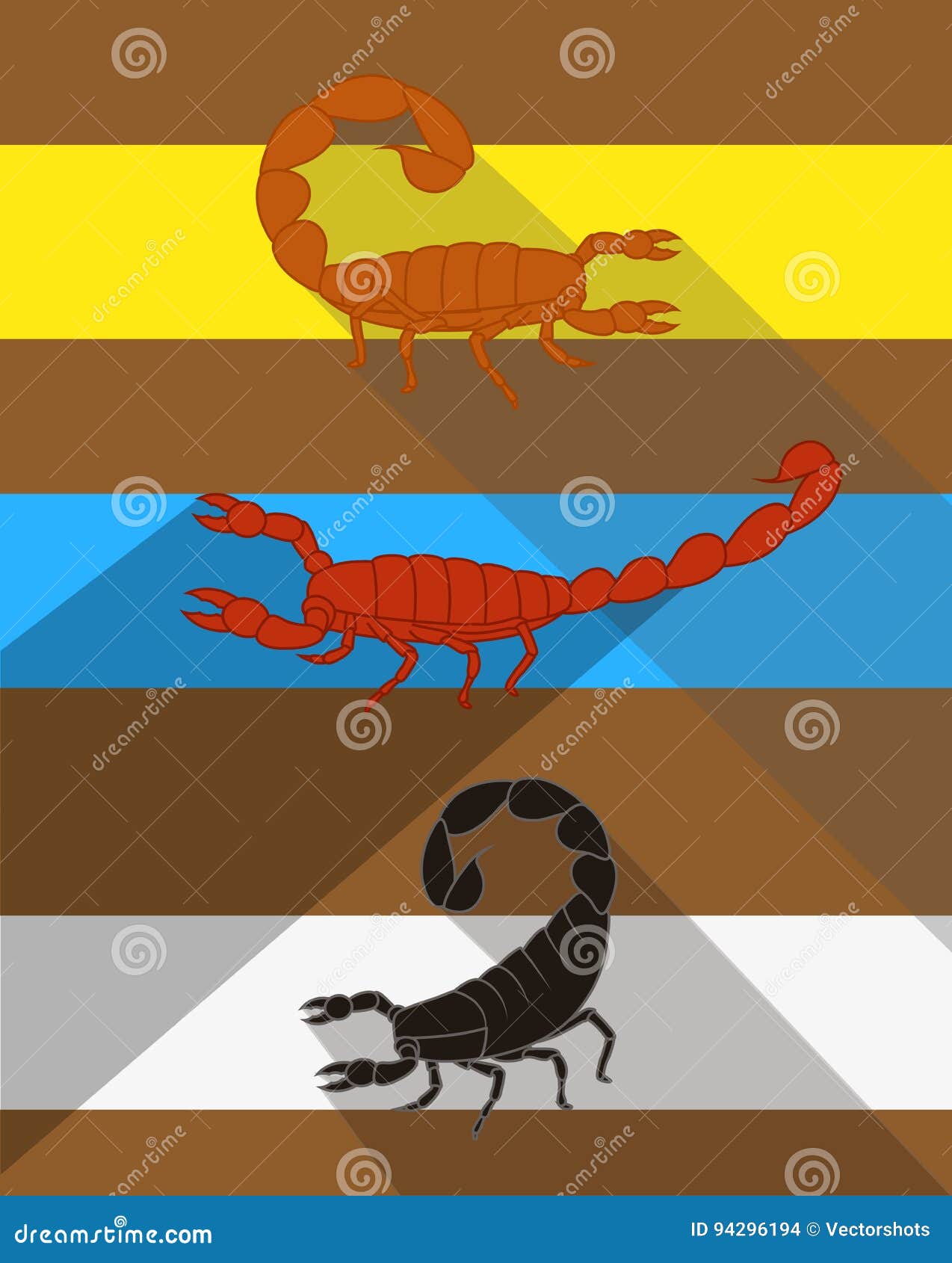 Scorpions Vector stock vector. Illustration of pedipalp - 94296194