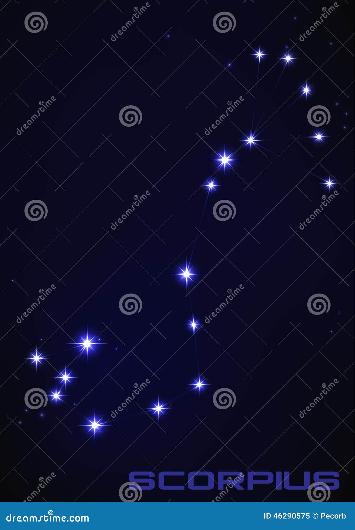Scorpius Constellation Cartoon Vector | CartoonDealer.com #110648195