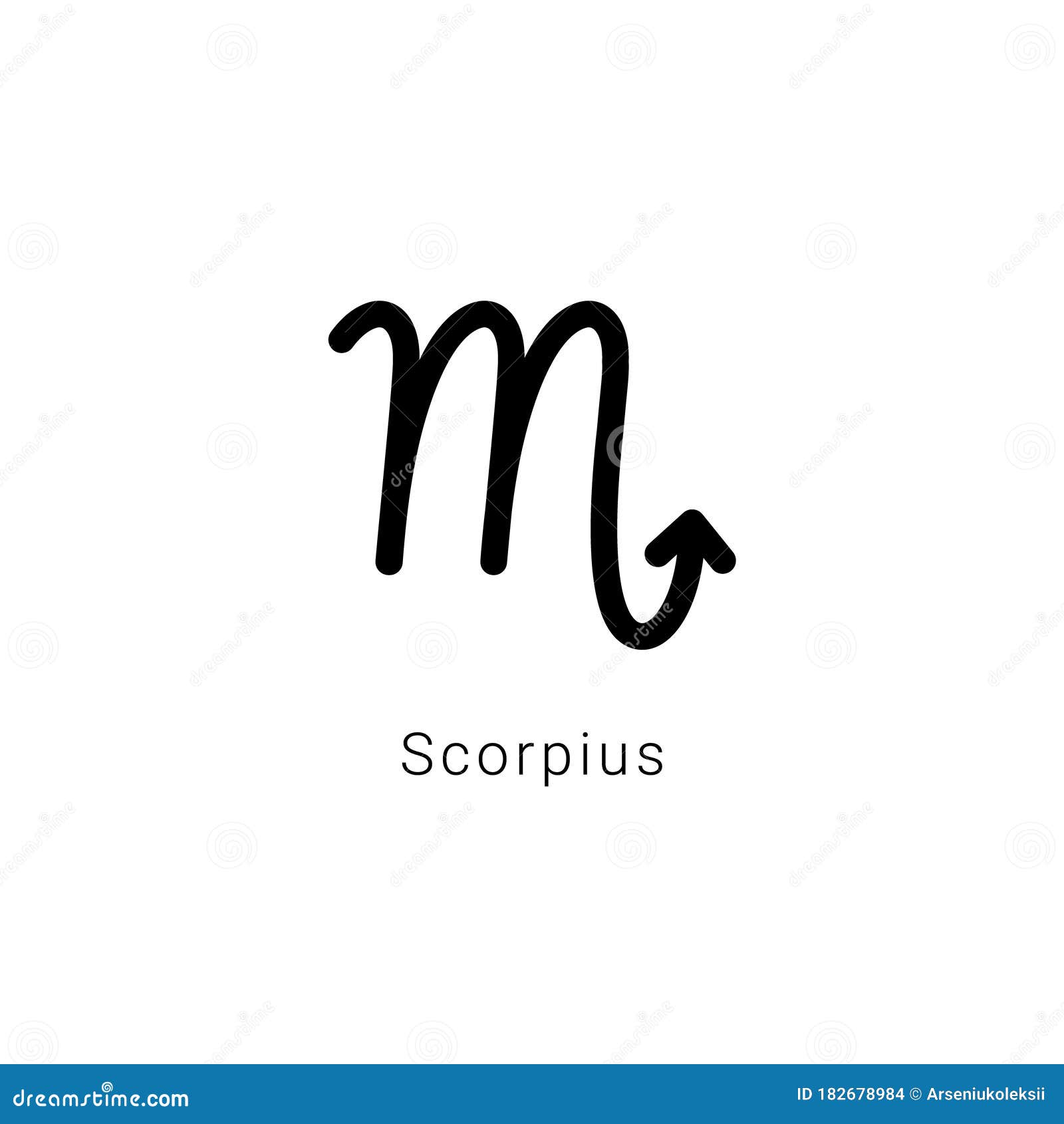 Scorpius, the scorpion stock vector. Illustration of flat - 182678984