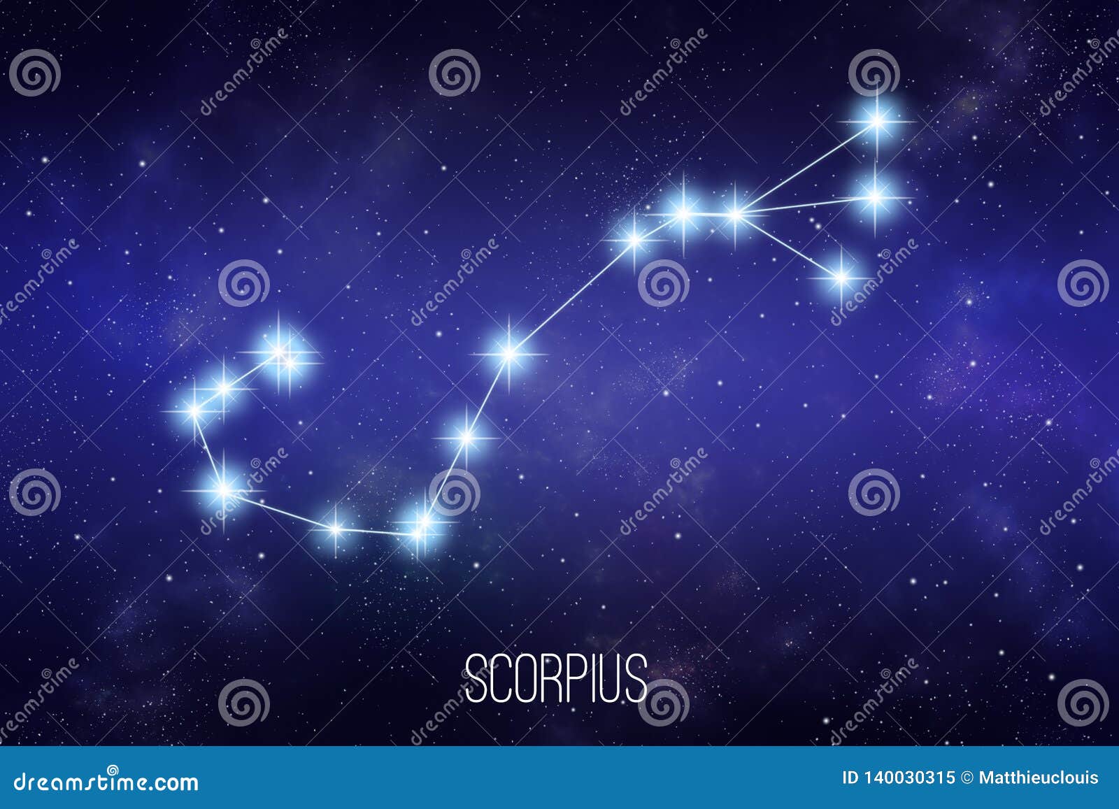 Scorpius Zodiac Constellation Illustration Stock Illustration ...