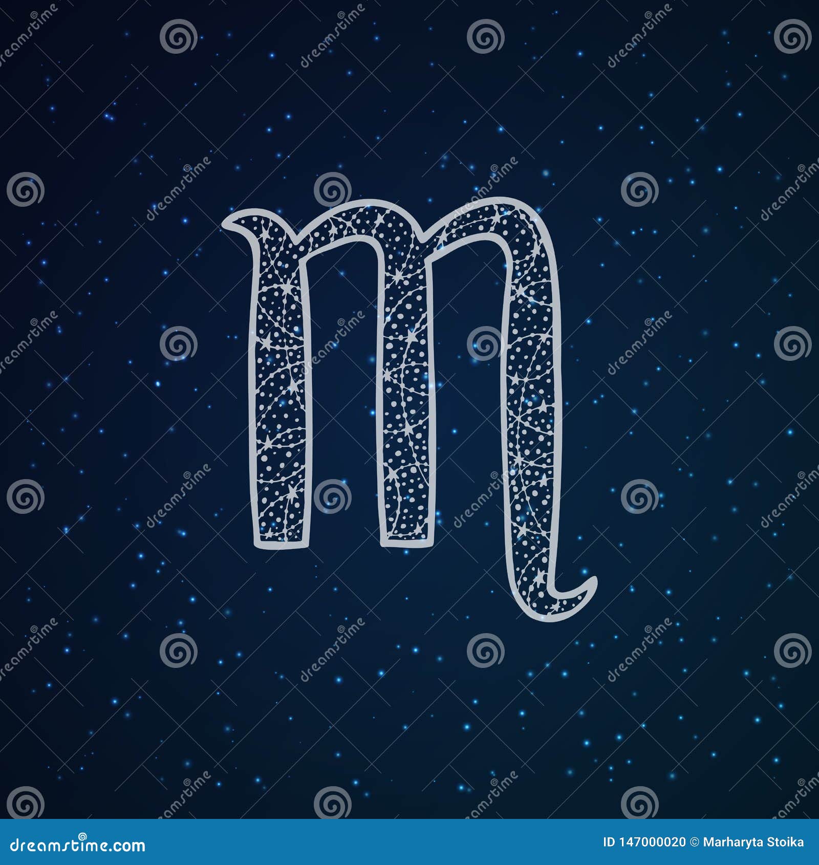 Scorpius zodiac sign. stock vector. Illustration of symbol - 147000020