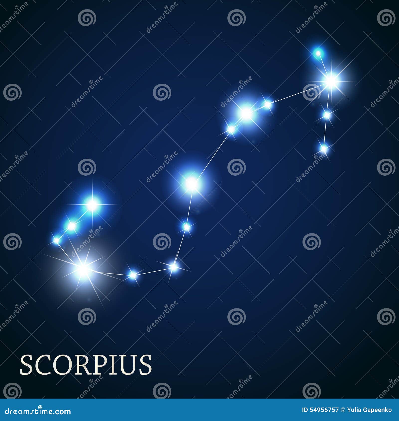 Scorpius Zodiac Constellation Illustration Royalty-Free Stock ...