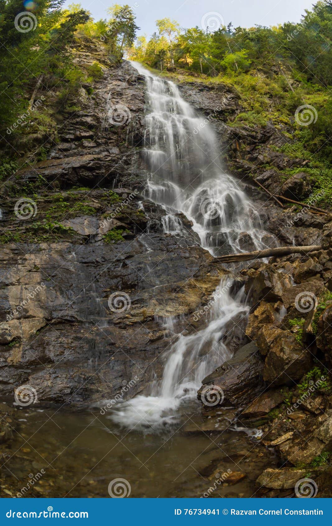Scorus Waterfall, Biggest in Romania, First on Web Stock Image - Image ...