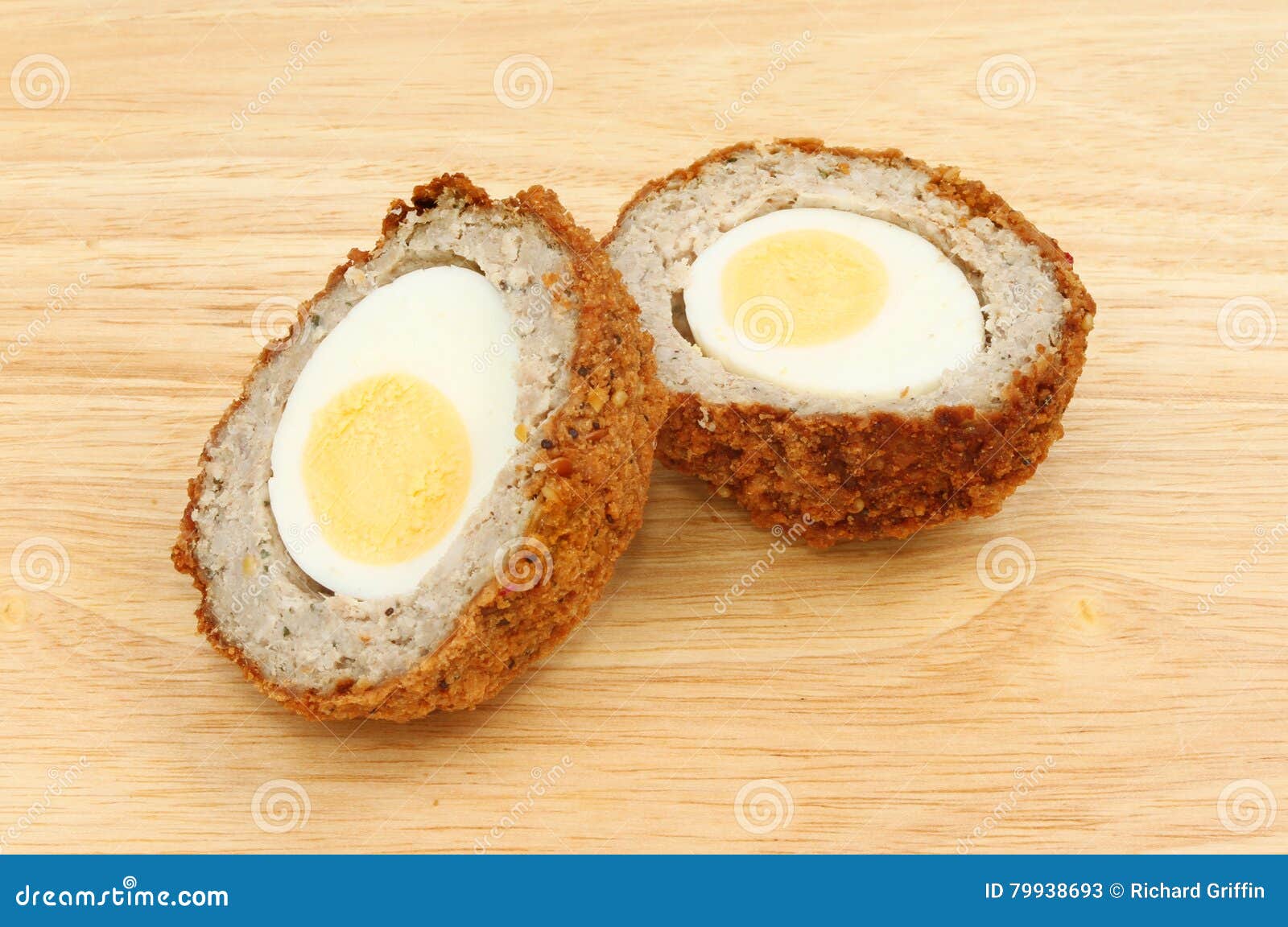 Scotch egg halves stock image. Image of meat, food, snack - 79938693