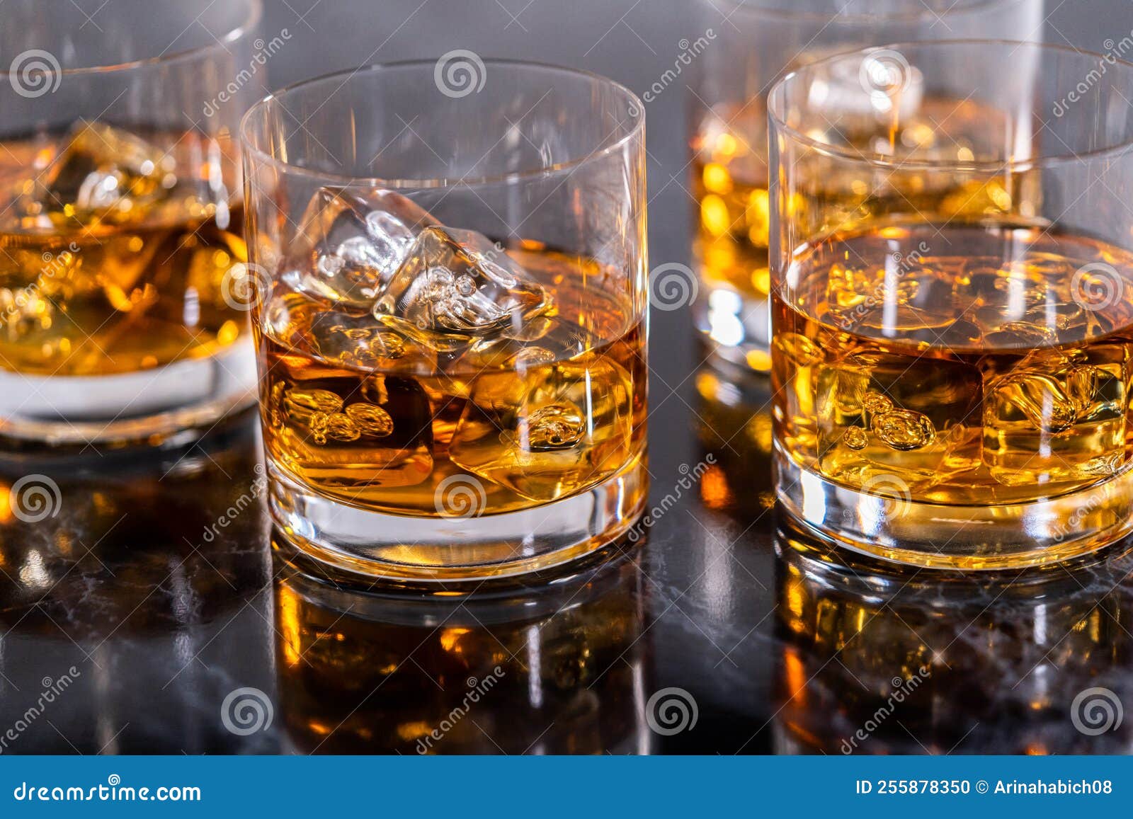 Scotch on the rocks stock photo. Image of whiskey, drink - 255878350