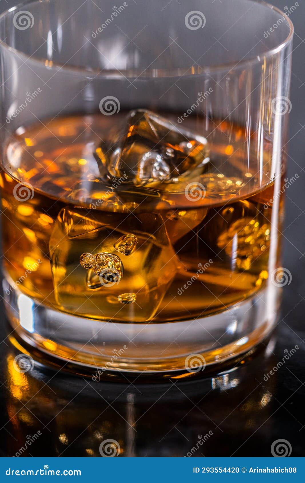 Scotch on the rocks stock photo. Image of refreshment - 293554420