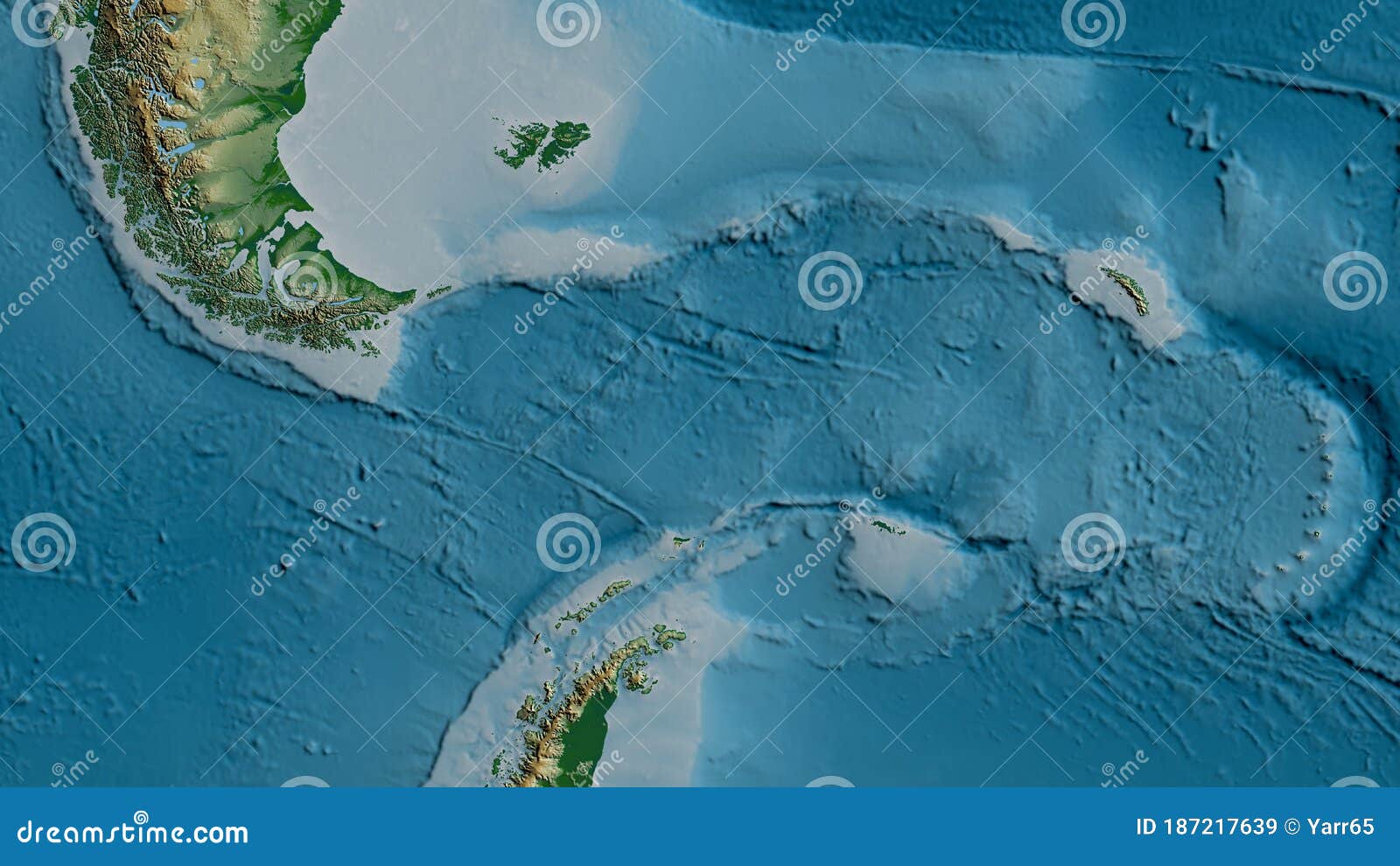 Scotia Tectonic Plate - Raster. Physical Stock Illustration ...