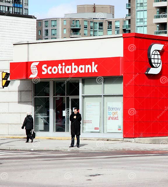Scotiabank Branch editorial stock image. Image of businessman - 18835184