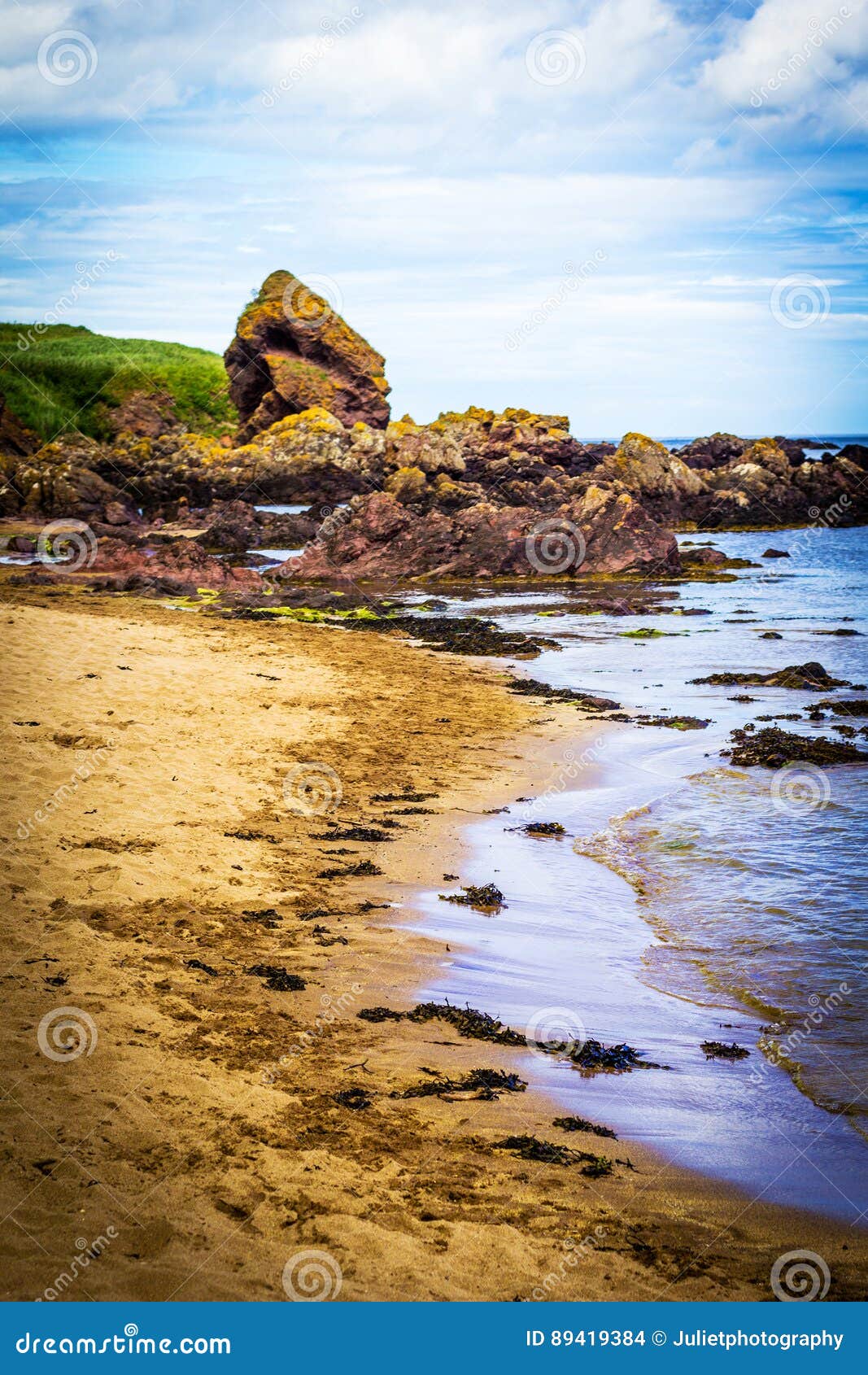 Scotland, Coldingham, Scottish Borders, Seashore Stock Photo - Image of ...