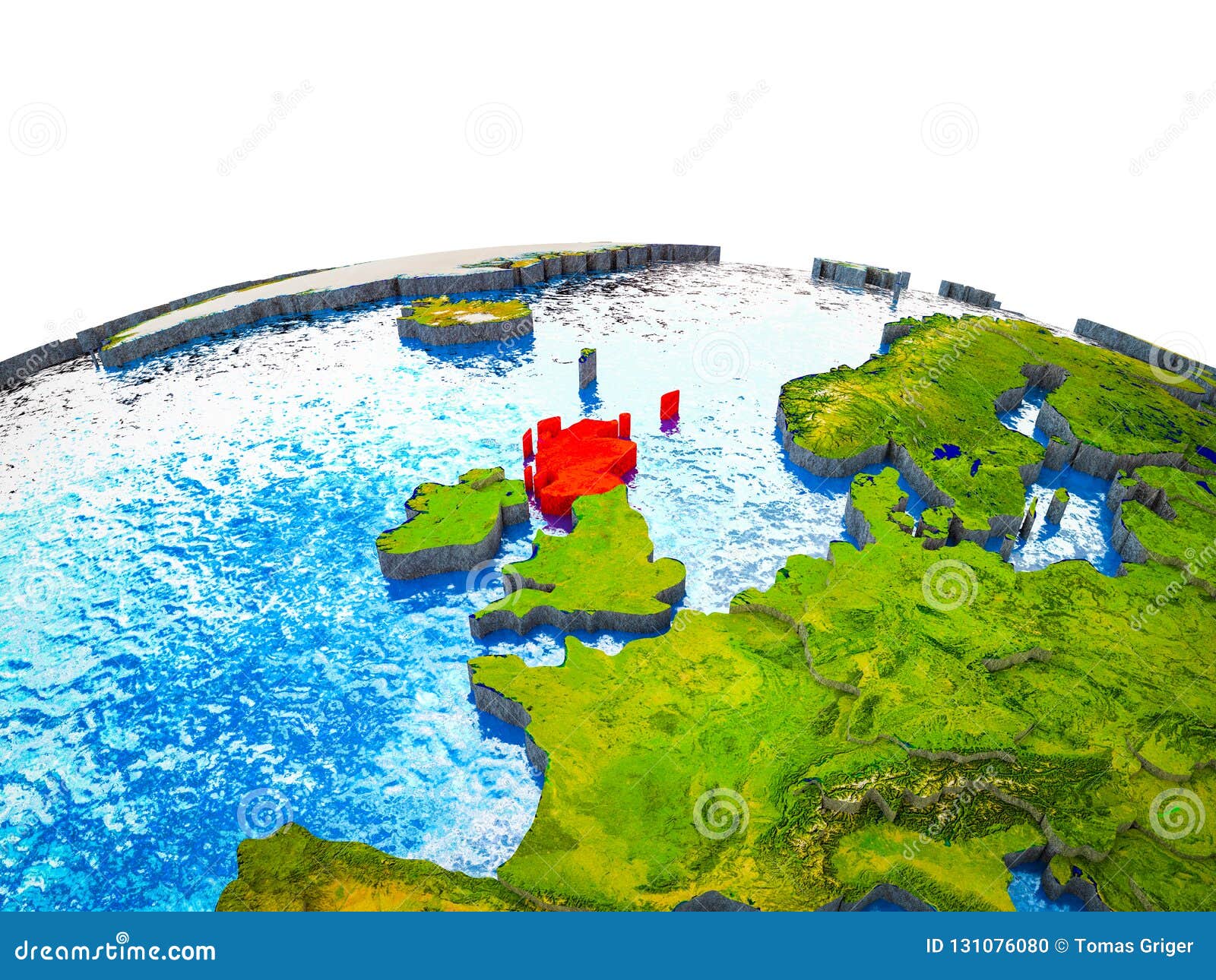 Scotland on 3D Earth stock illustration. Illustration of sovereign ...