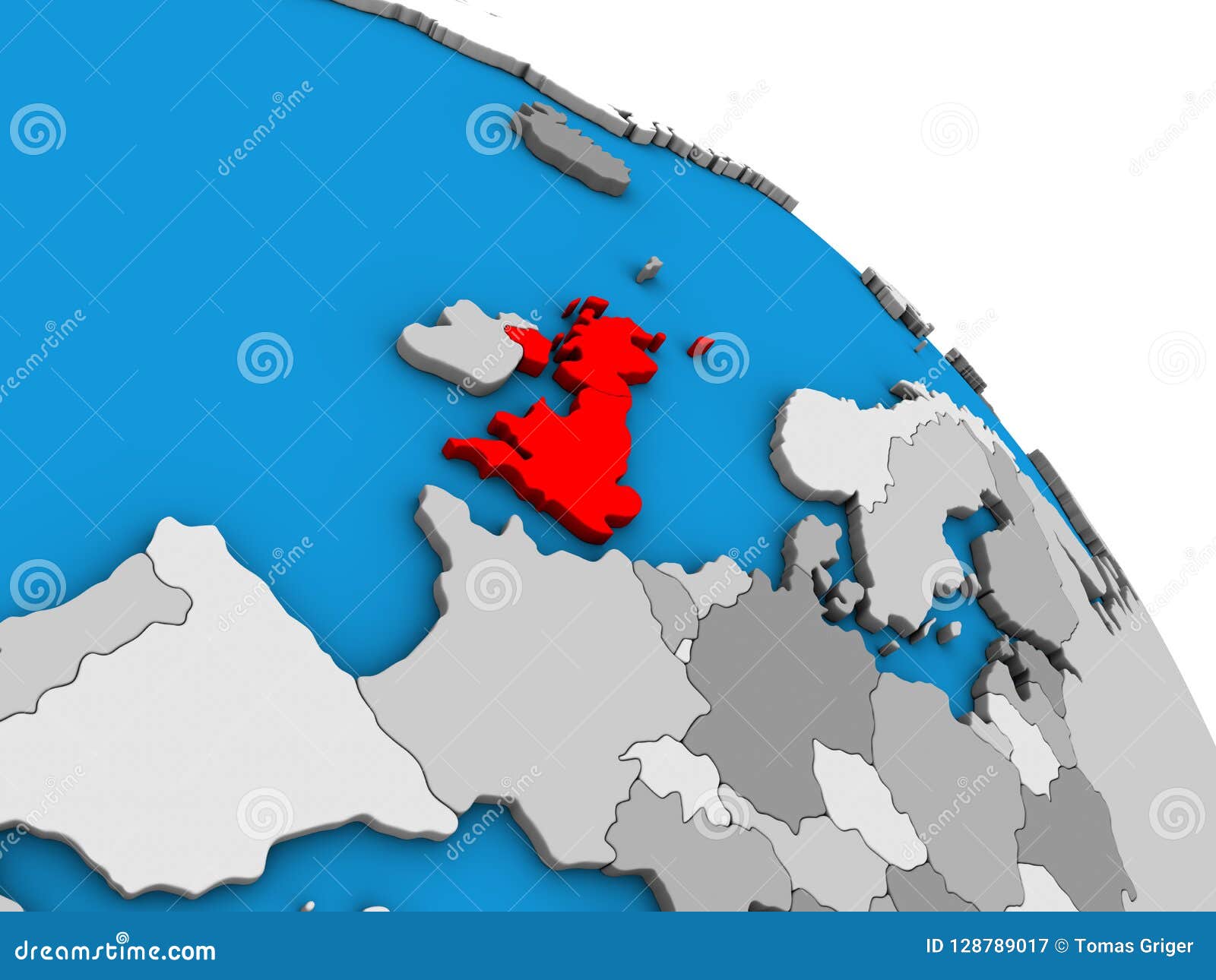 Scotland on 3D globe stock illustration. Illustration of kingdom ...