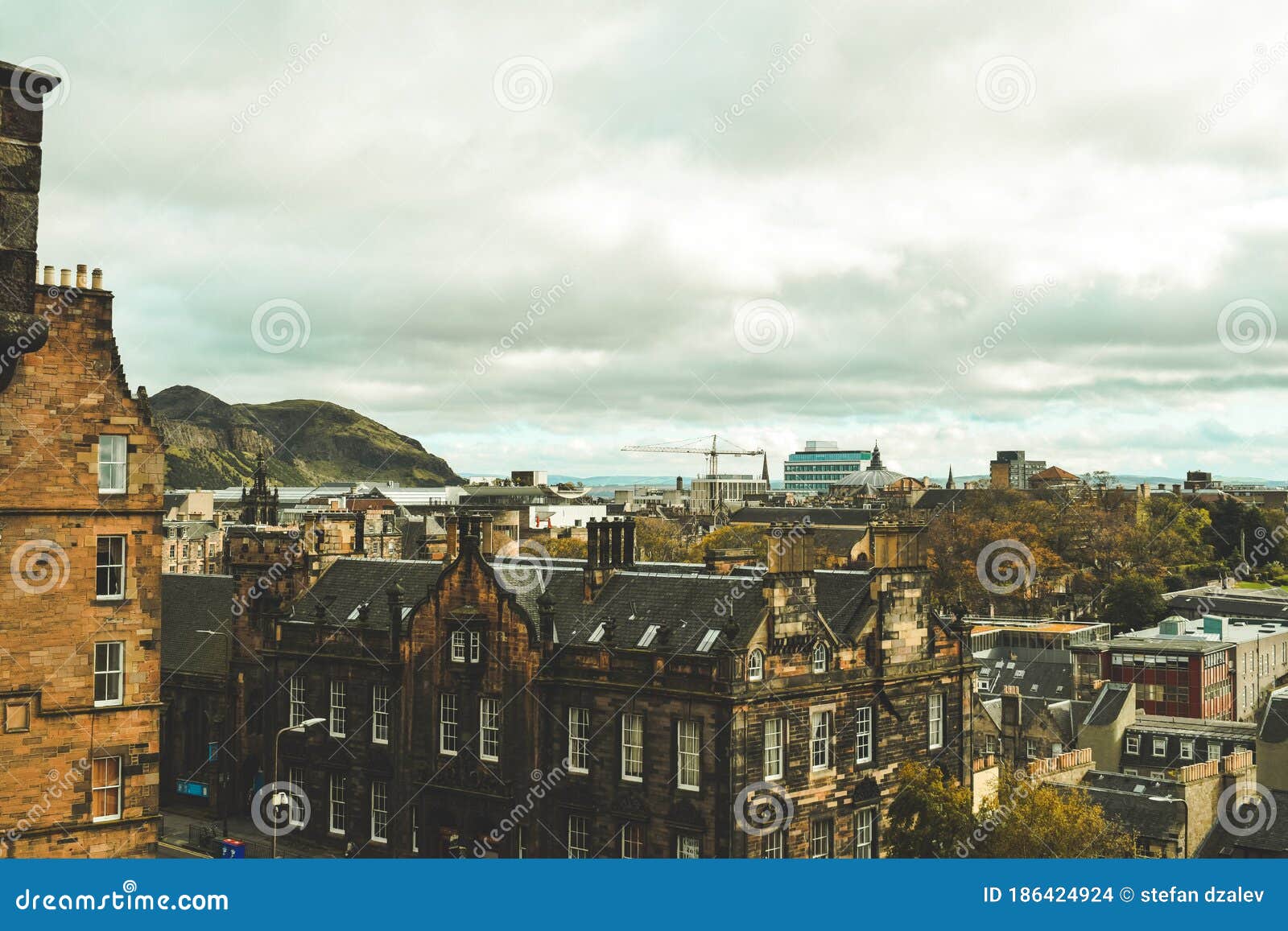 Edinburgh Castle View at the Evening Stock Photo - Image of landmark ...