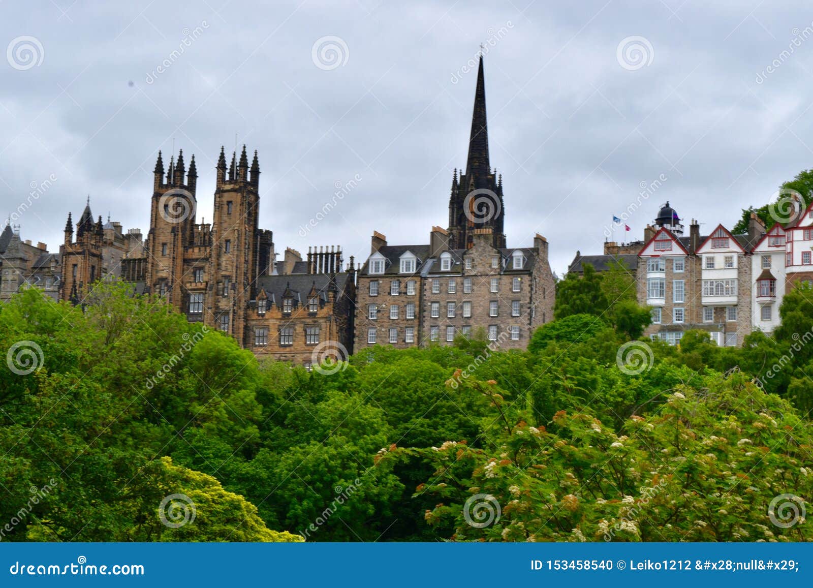 Scotland Edinburgh City View Stock Photo - Image of monument, buildings ...