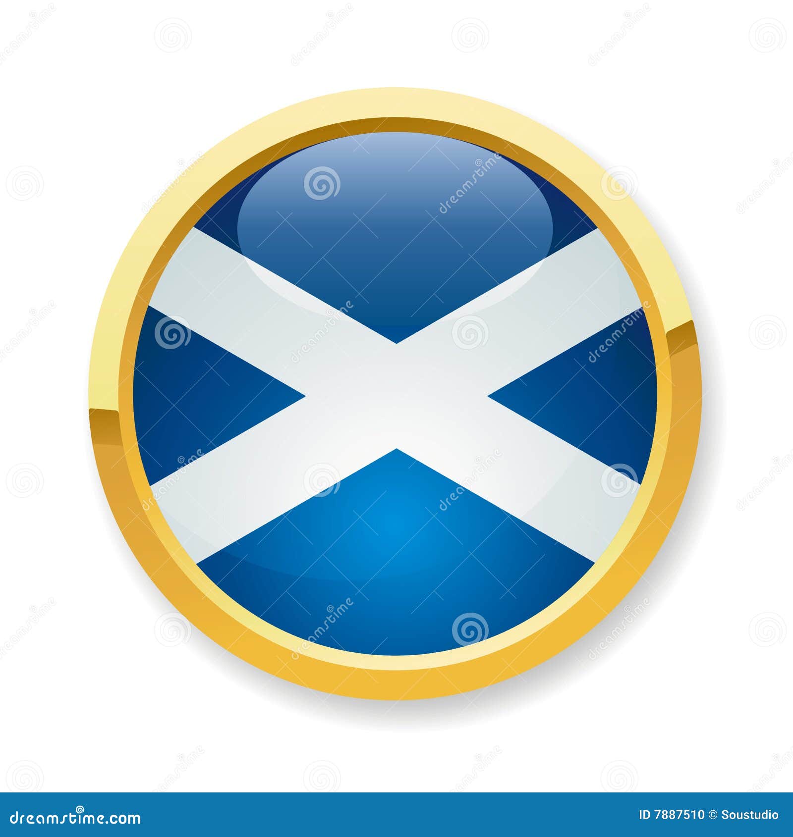 Scotland flag button stock vector. Illustration of logo - 7887510