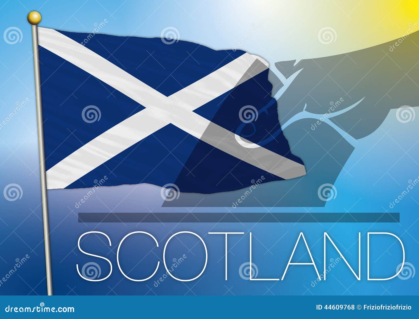 Scotland flag and symbol stock illustration. Illustration of borders ...