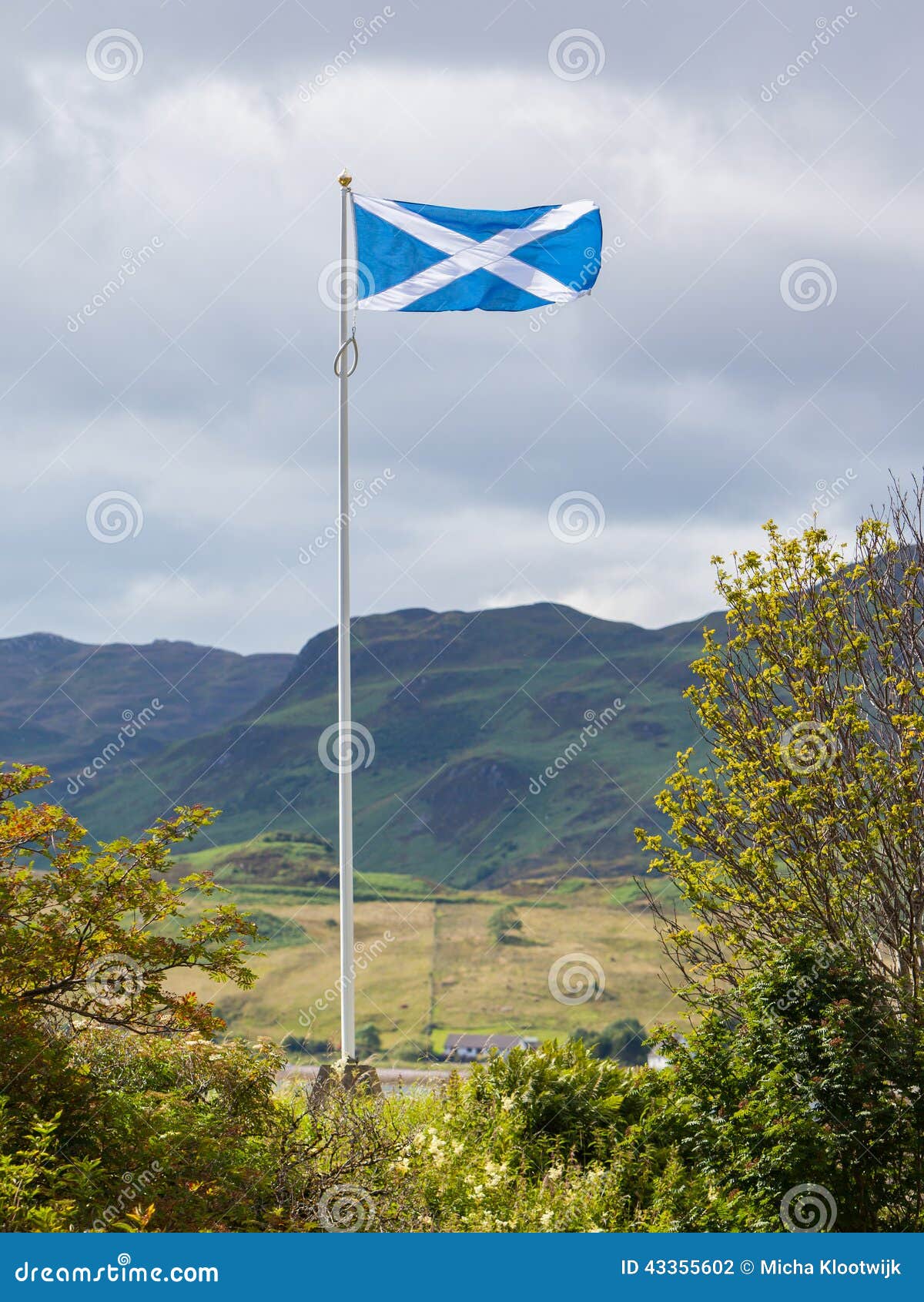 Scotland Flag On Isle Of Skye Stock Image | CartoonDealer.com #75974761