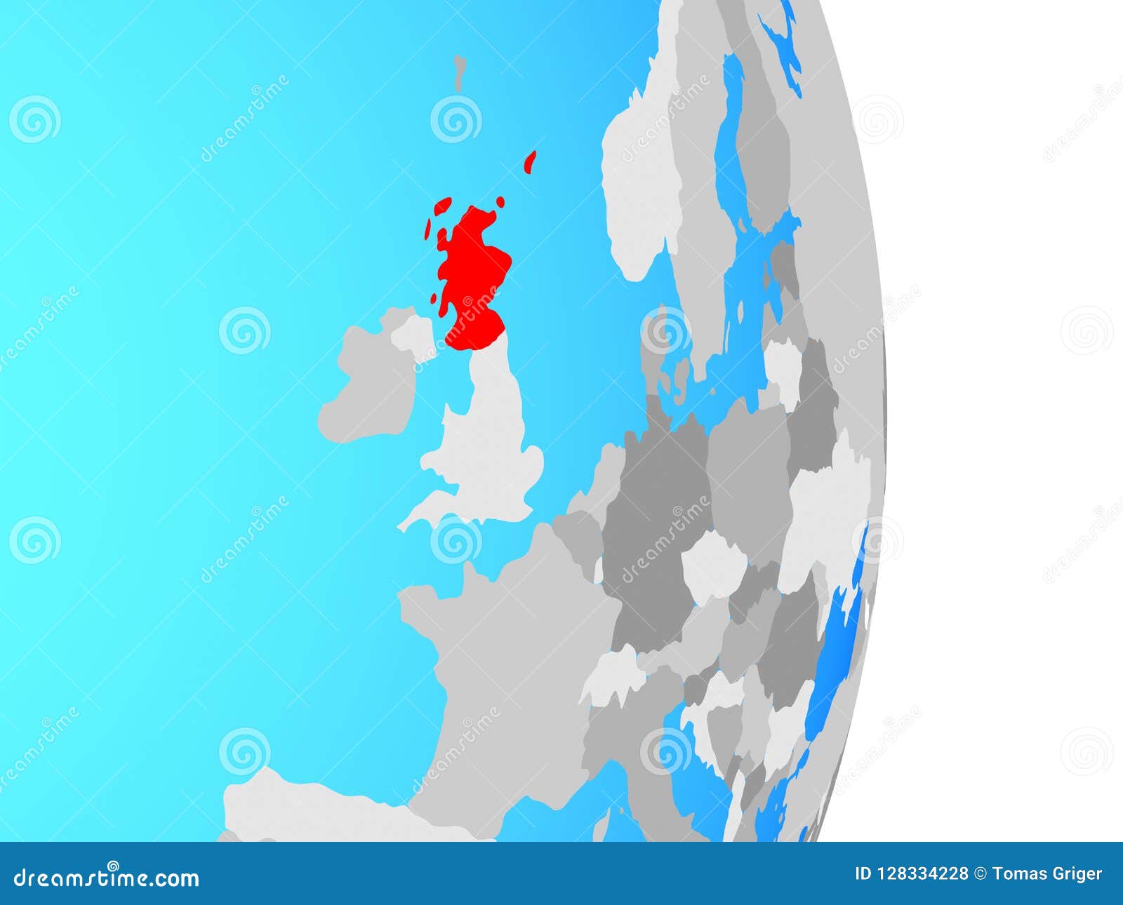 Scotland on globe stock illustration. Illustration of sovereign - 128334228