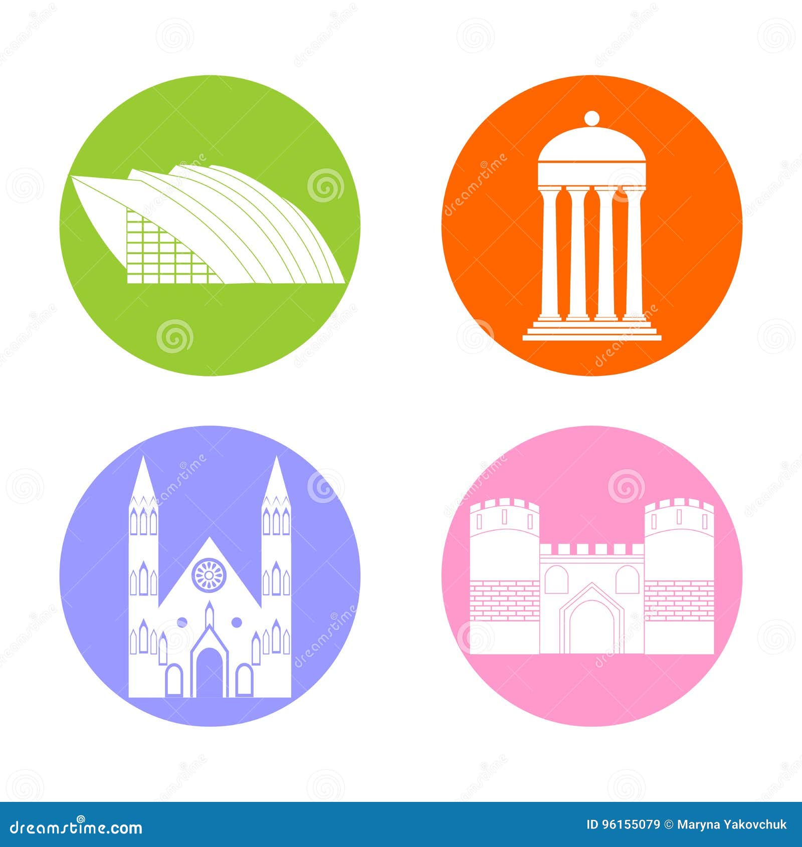 Scotland icons set stock vector. Illustration of symbol - 96155079
