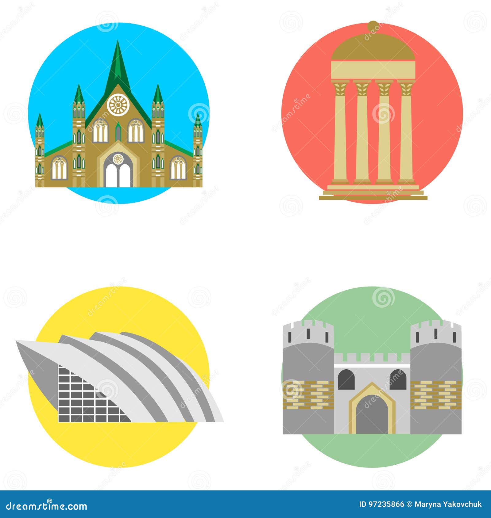 Scotland icons set stock vector. Illustration of scotland - 97235866