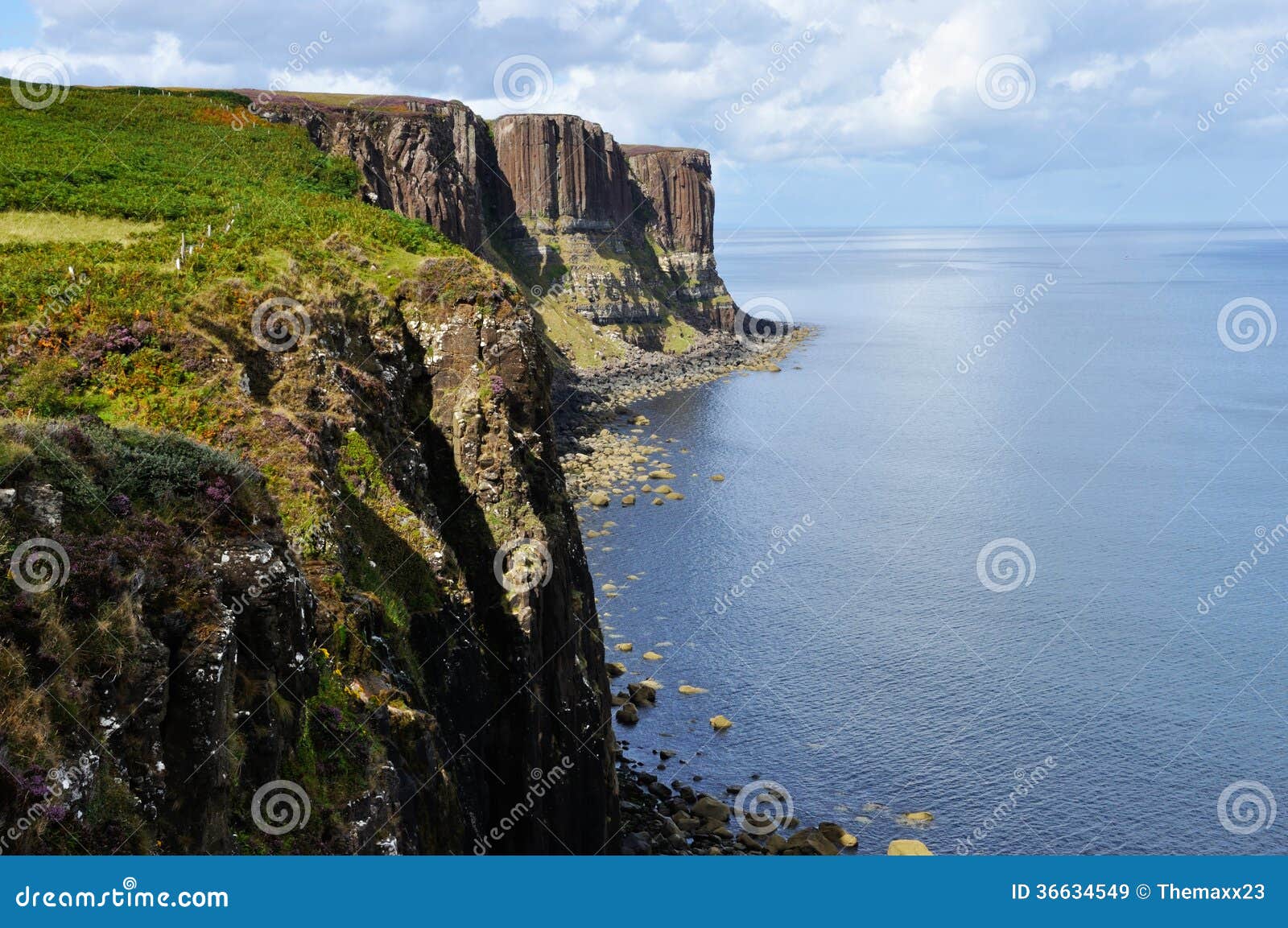 Scotland Kilt rock cliff stock image. Image of extreme - 36634549